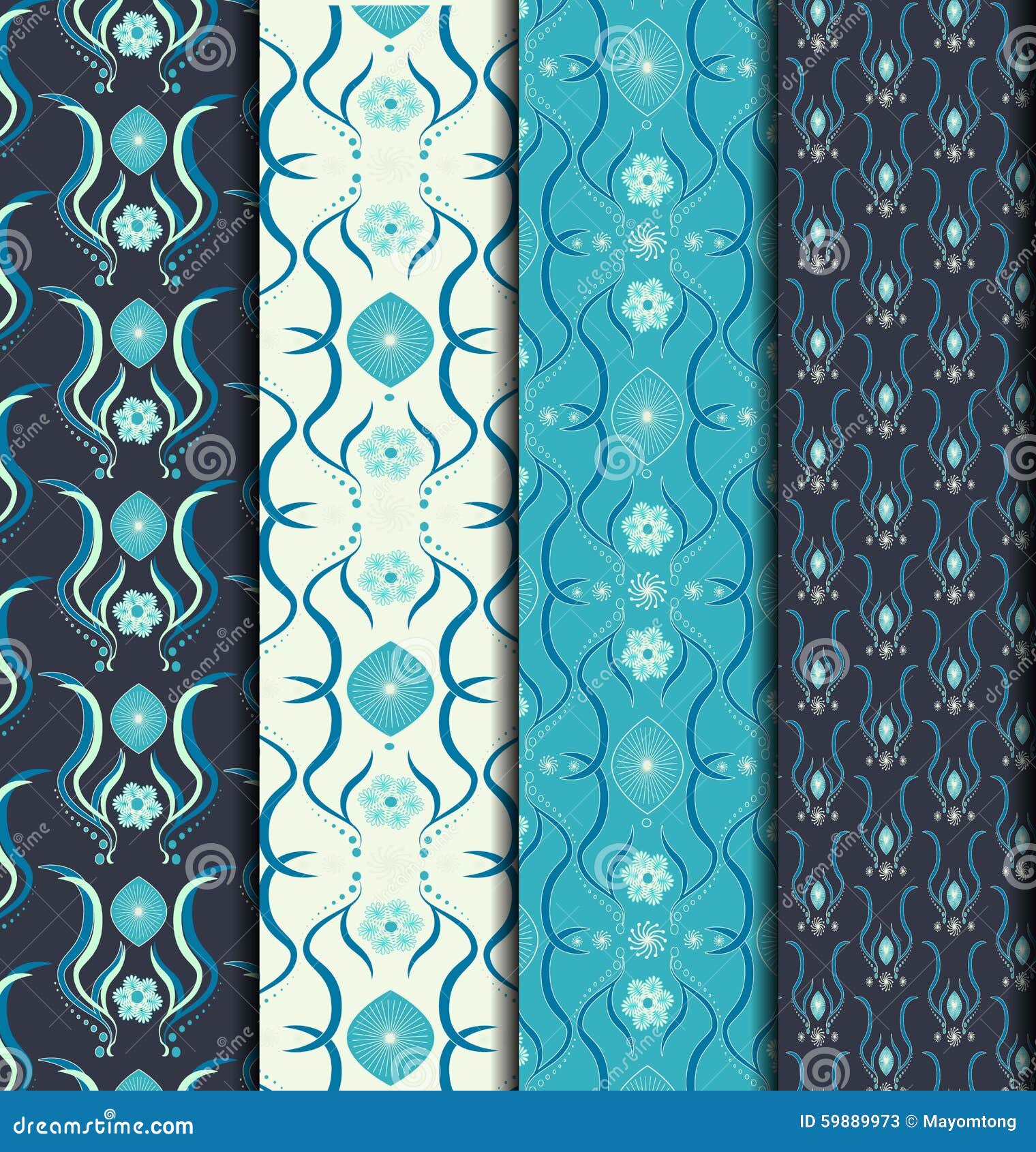 Blue wallpaper pattern stock vector. Illustration of paper - 59889973