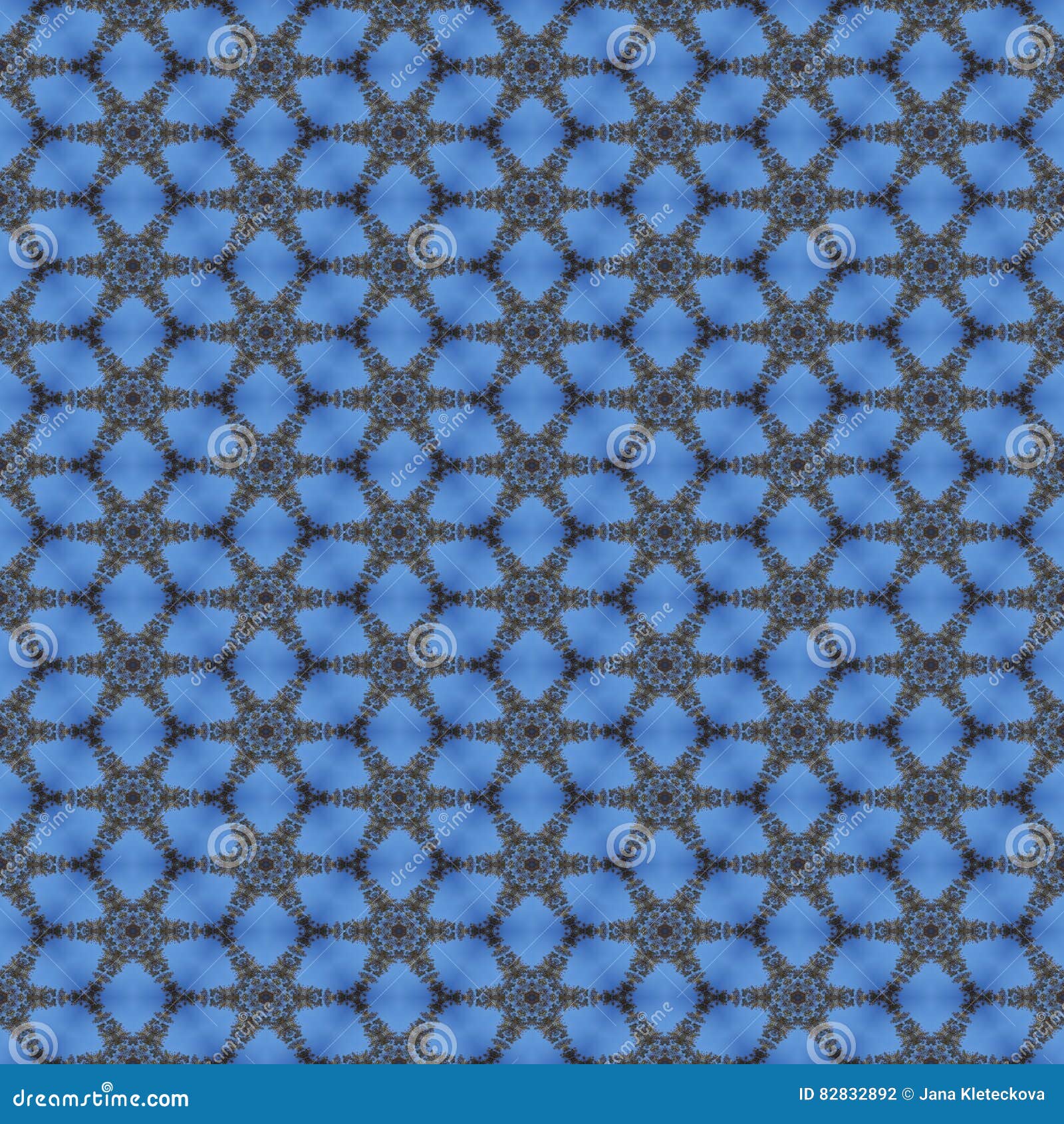 Blue Wallpaper Seamless Design Stock Illustration - Illustration of ...