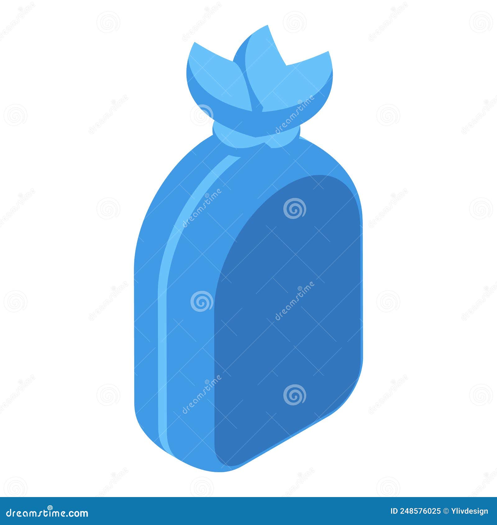 Blue Waste Pack Icon Isometric Vector. Trash Bag Stock Vector ...