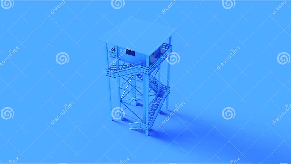 Blue Watch Tower stock illustration. Illustration of isolated - 147504364