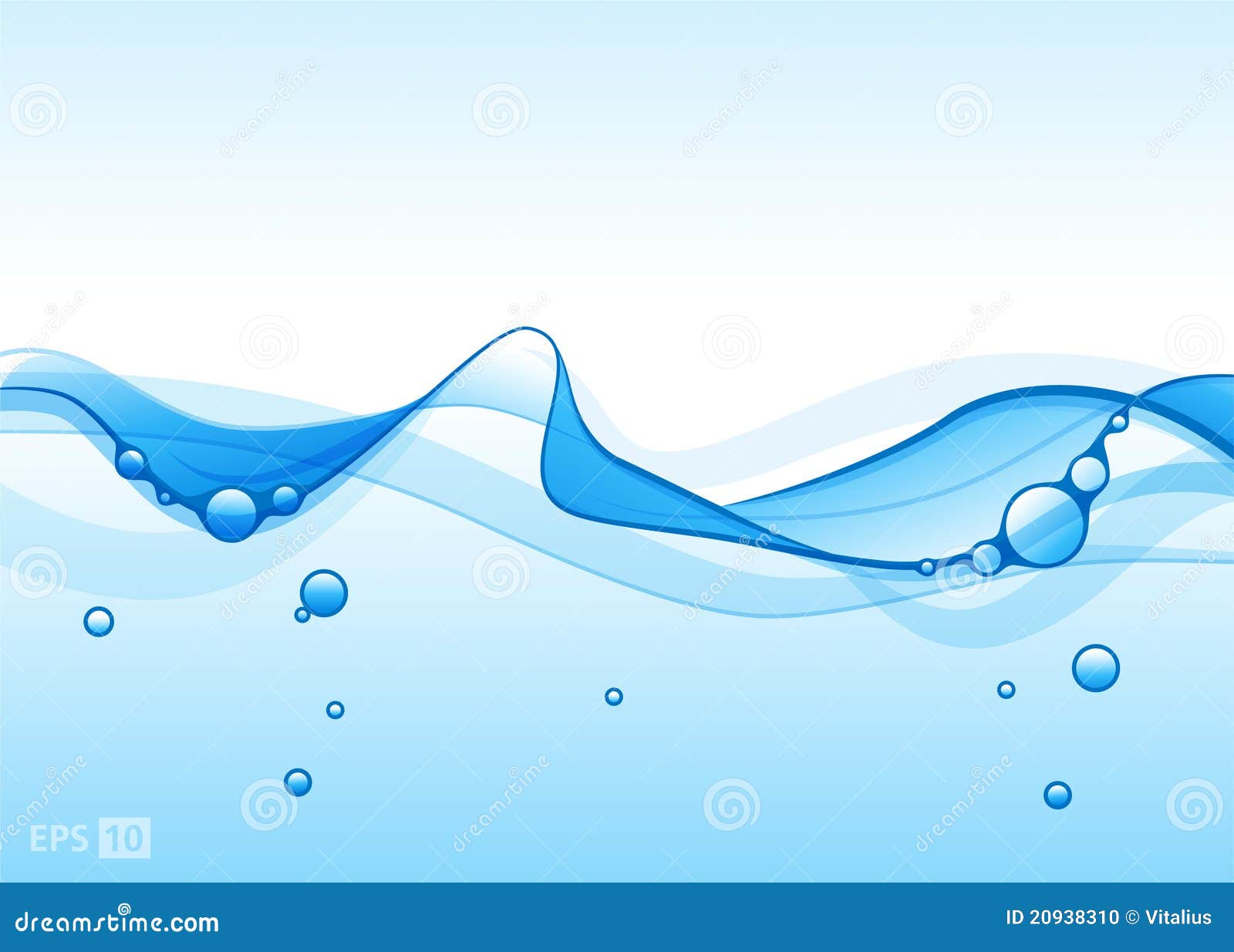 Blue water stock vector. Illustration of cold, fresh - 20938310