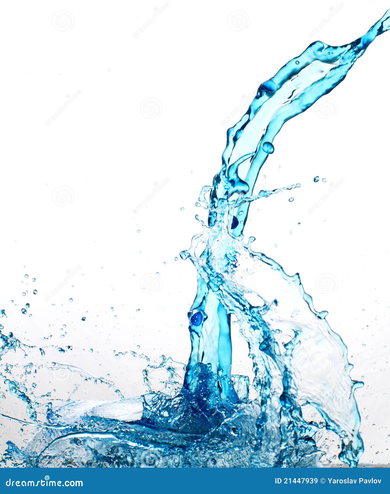 Blue water stock image. Image of spring, spurt, splash - 21447939