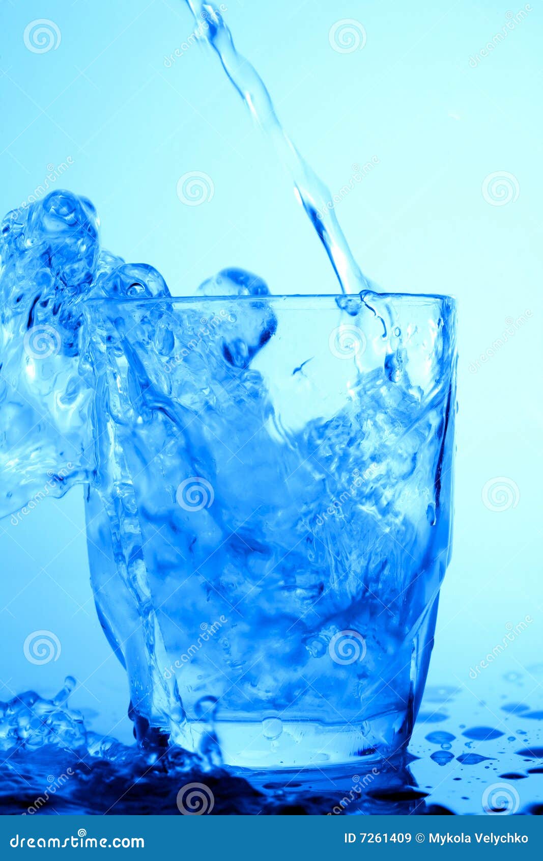 Blue water stock image. Image of cool, motion, glass, cold - 7261409