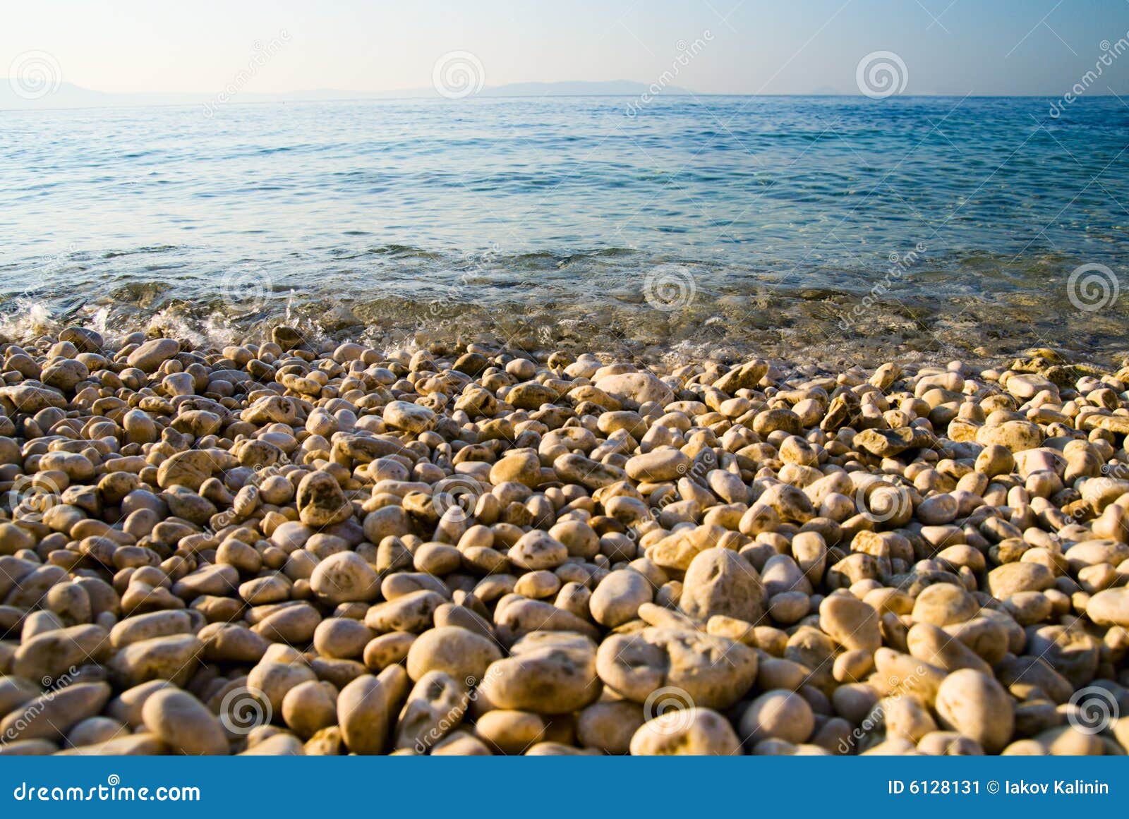 Blue water of adriatic sea stock image. Image of wave - 6128131