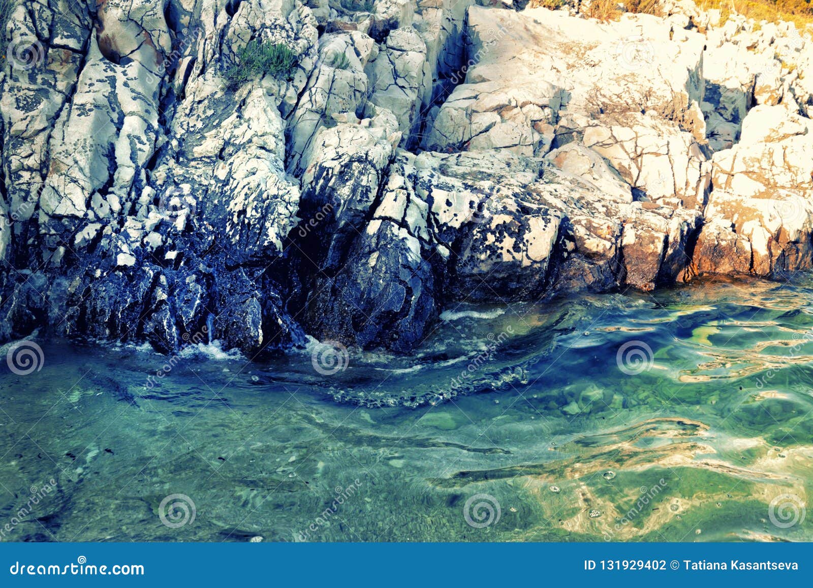 Blue Water of Adriatic Sea. Stock Photo - Image of croatia, shore ...