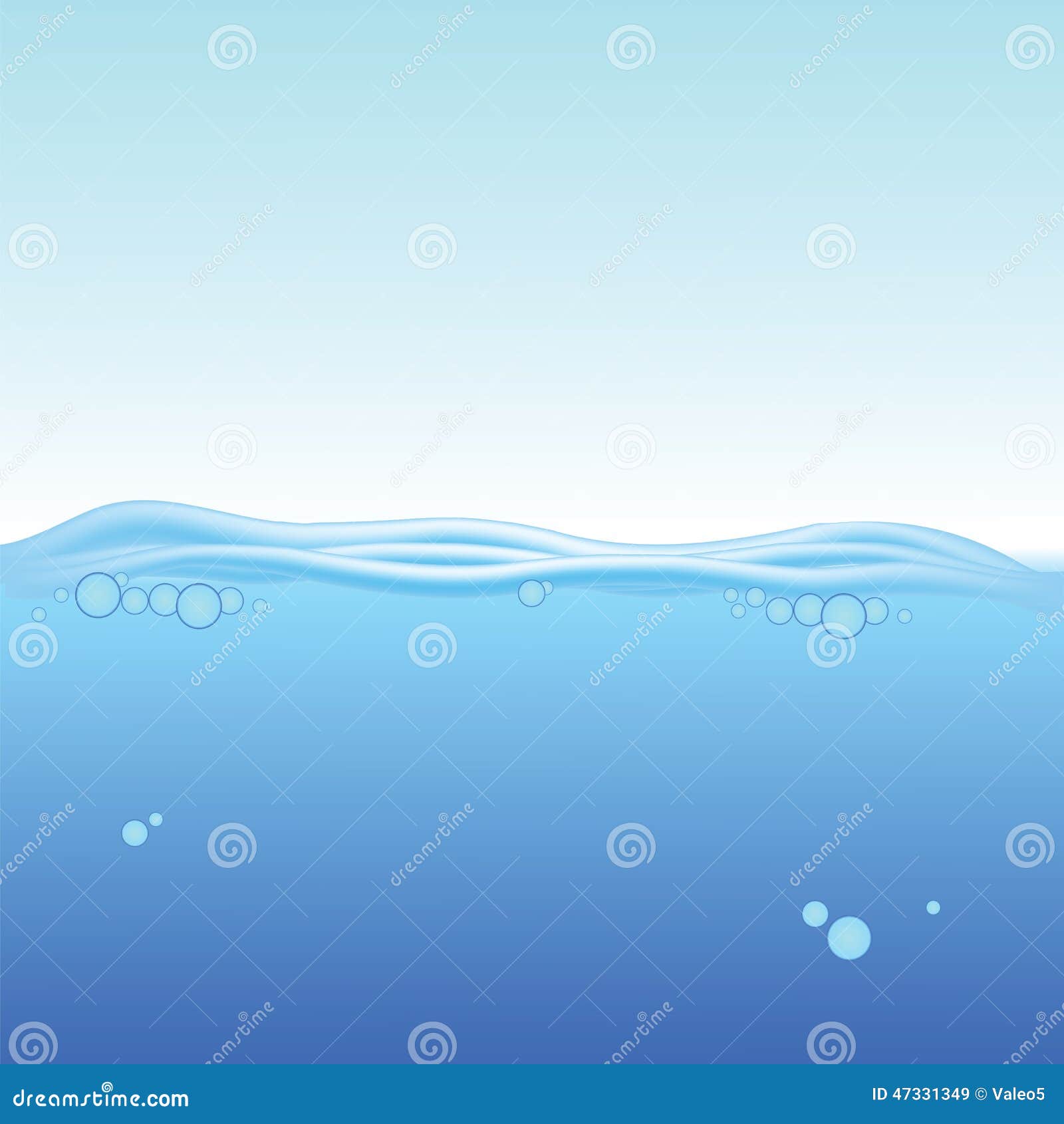 Blue water background stock vector. Illustration of drink - 47331349