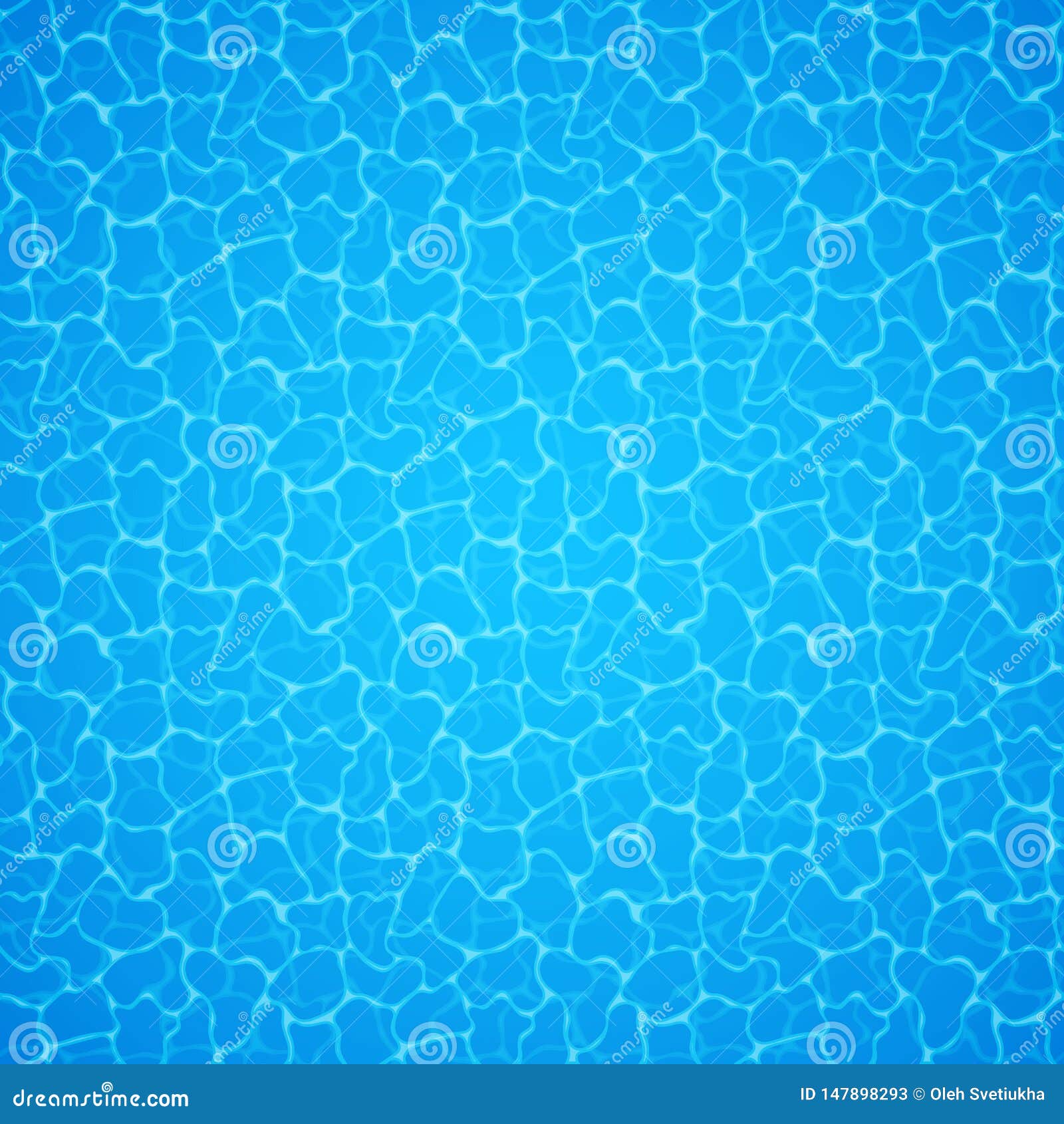 Blue Water Background. Seamless Blue Ripples Pattern. Water Pool ...