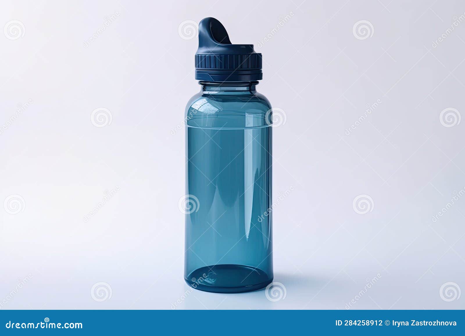 Blue Water Bottle on a White Background Stock Illustration ...