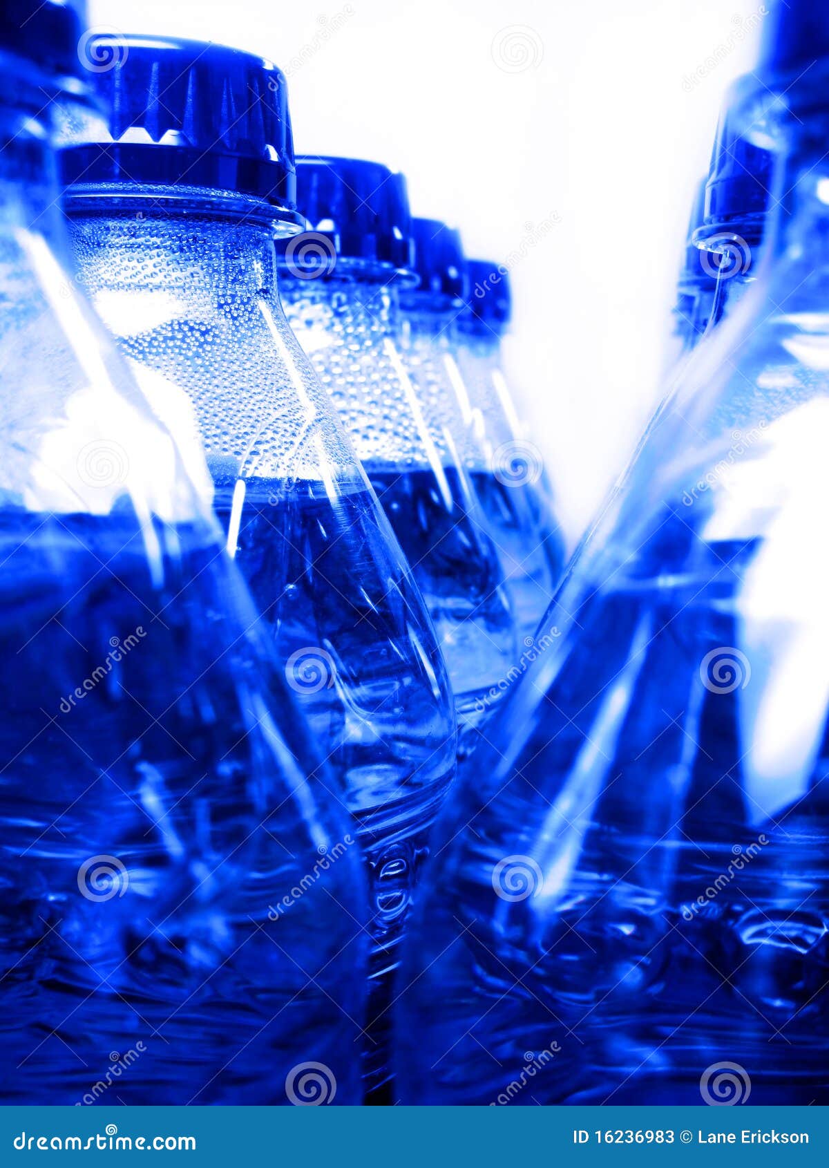 Blue Water Bottles stock image. Image of fresh, drinking - 16236983