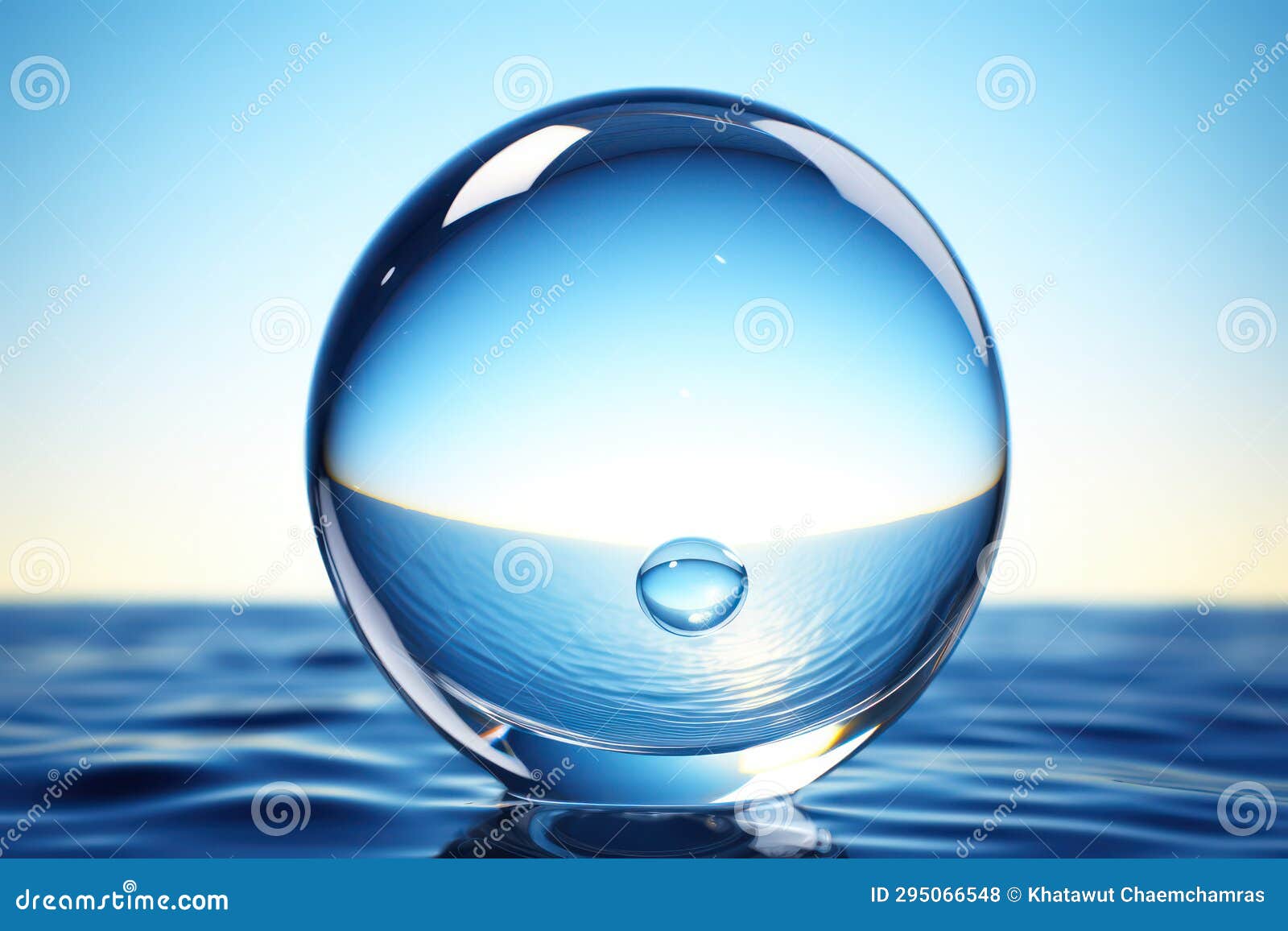 Blue Water Bubble Ball, a Sphere of Liquid Tranquility and Playful ...