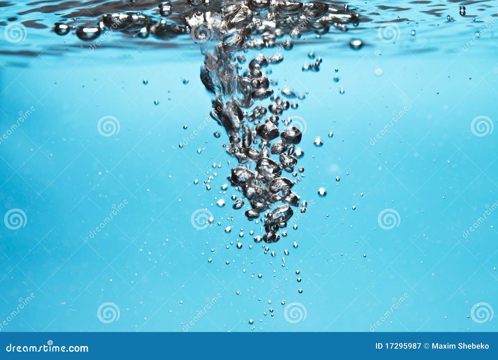 Blue water bubbles stock image. Image of fresh, flow - 17295987