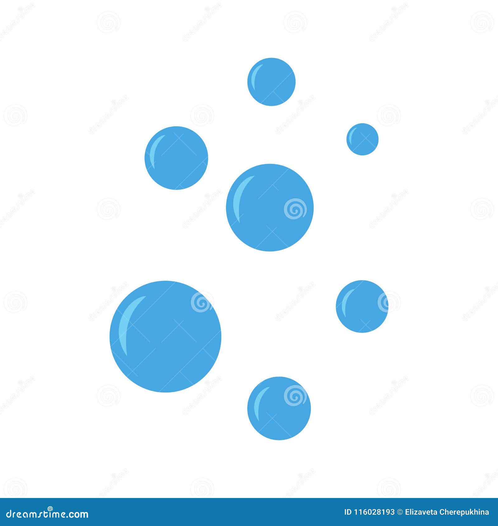 Blue Water Bubbles. Underwater. Bubbles in Water Stock Illustration ...