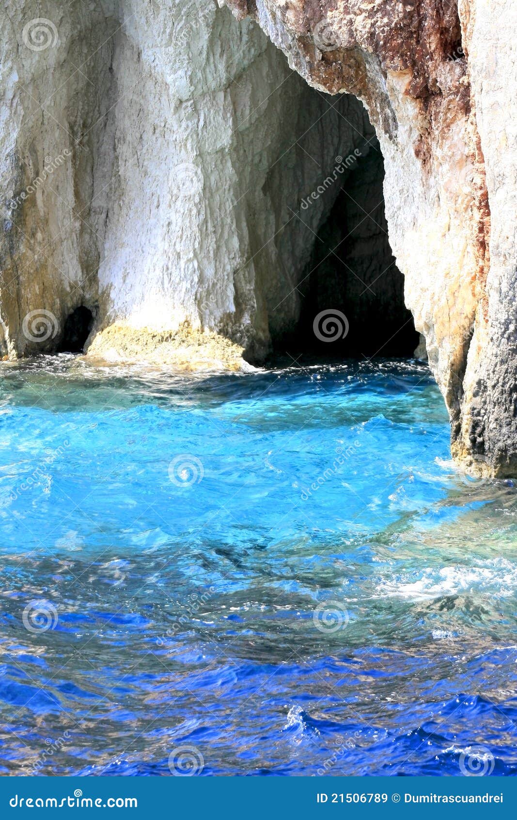 Blue water cave stock image. Image of tourist, zakynthos - 21506789