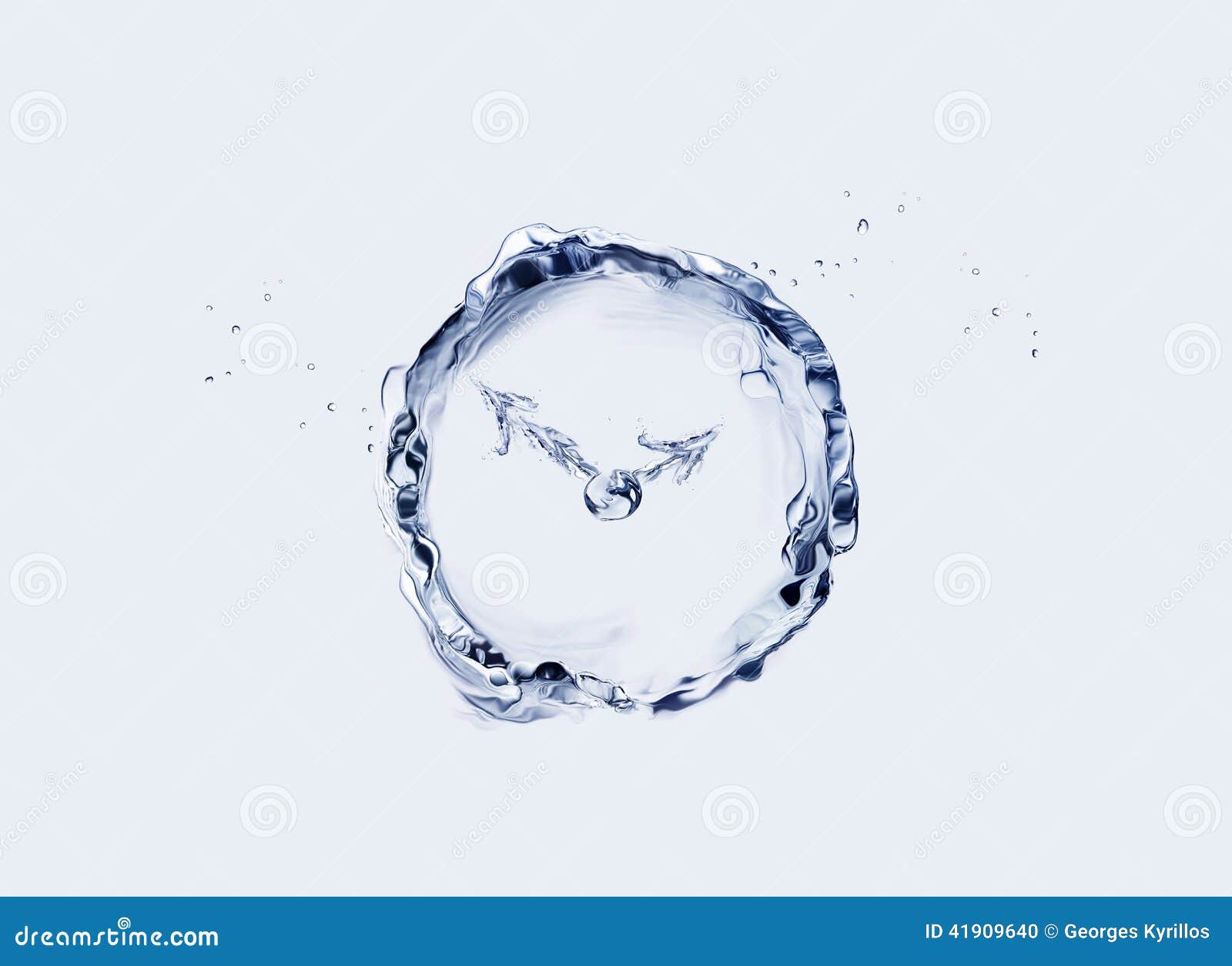 Blue Water Clock stock photo. Image of water, fast, passing - 41909640