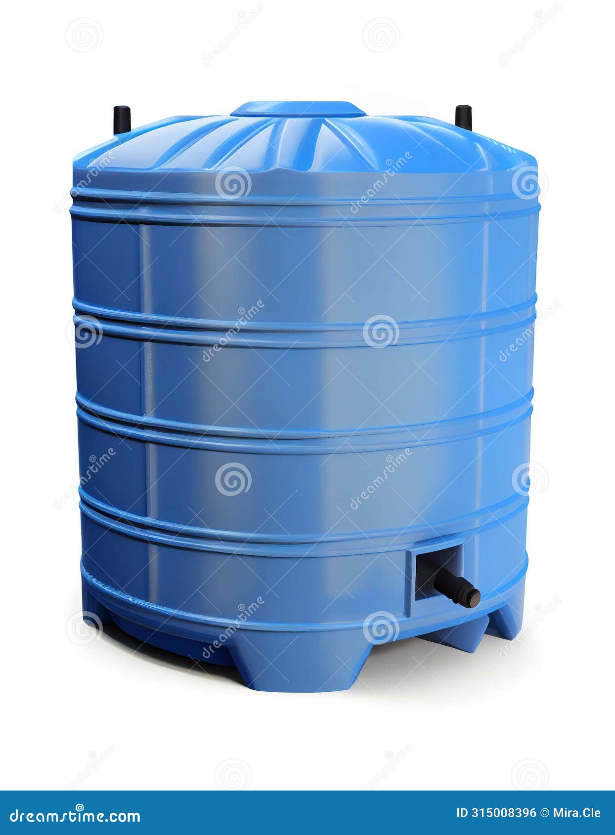 Blue Water Container with a Black Handle Stock Photo - Illustration of ...
