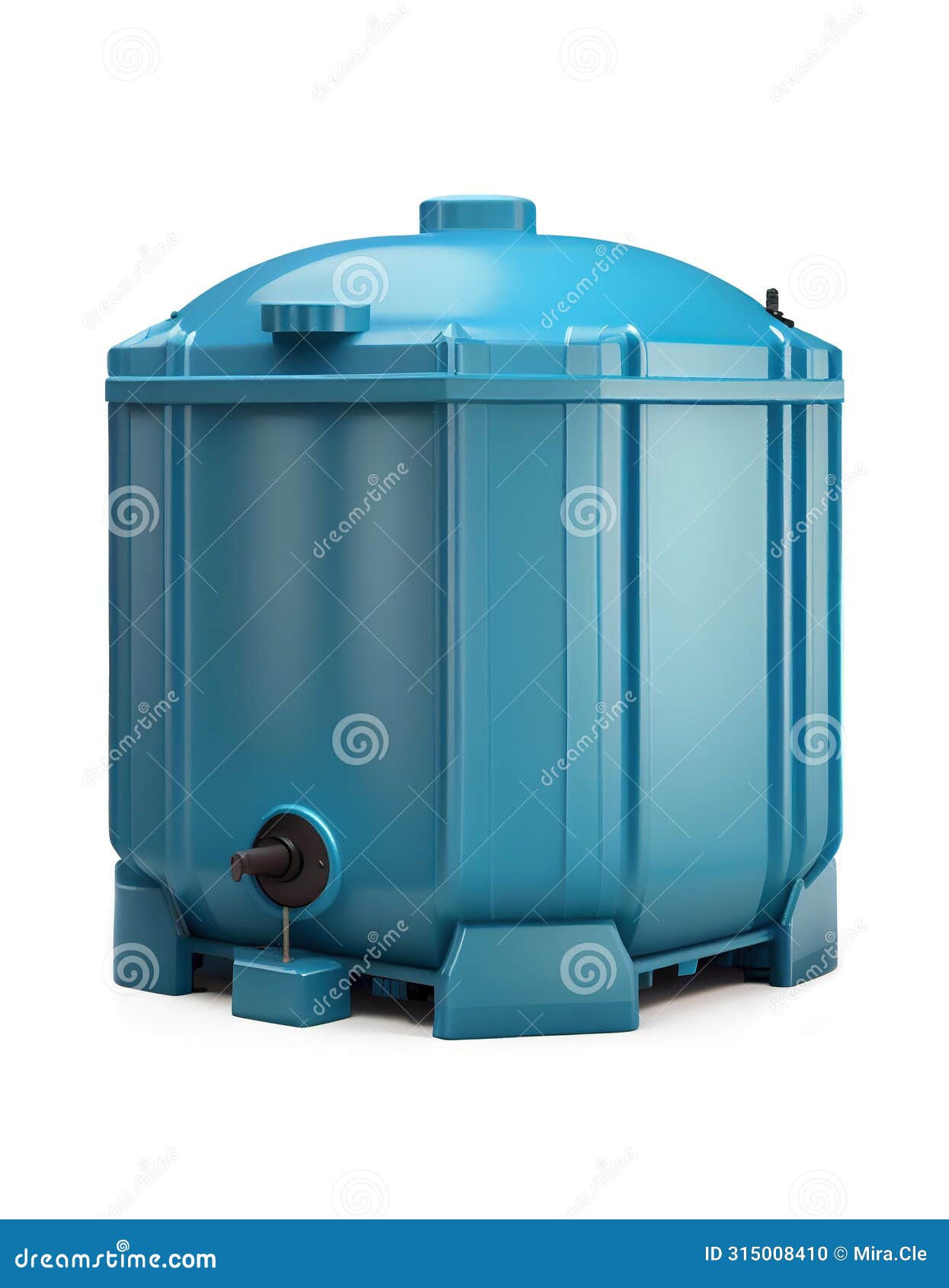Blue Water Container with a Black Handle Stock Photo - Illustration of ...