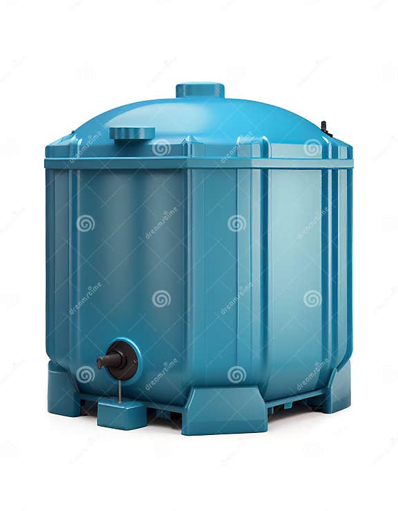 Blue Water Container with a Black Handle Stock Photo - Illustration of ...