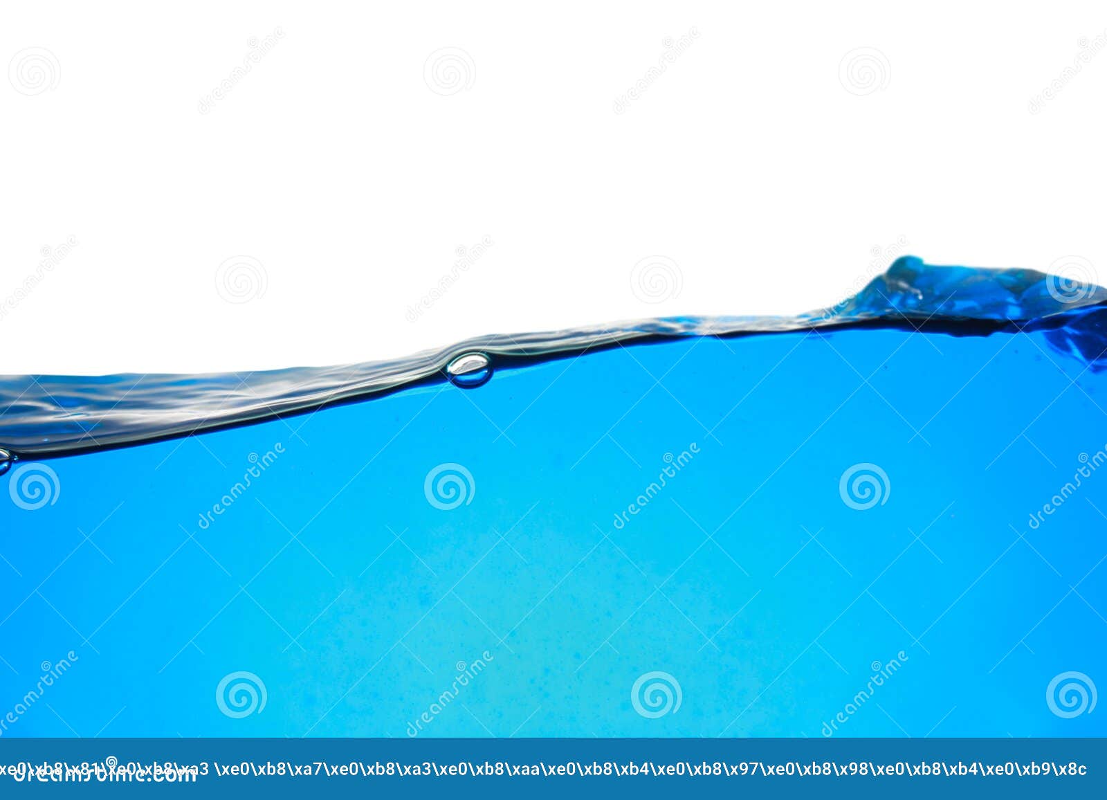 Blue Water Curve with Bubbles Stock Image - Image of blue, purity ...