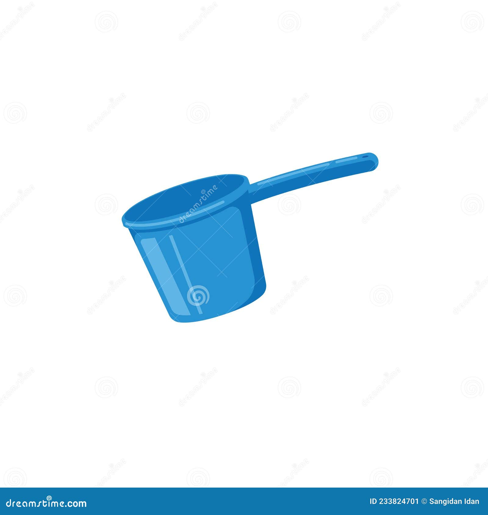 Blue Water Dipper Cartoon Icon Vector Illustration Design Template ...