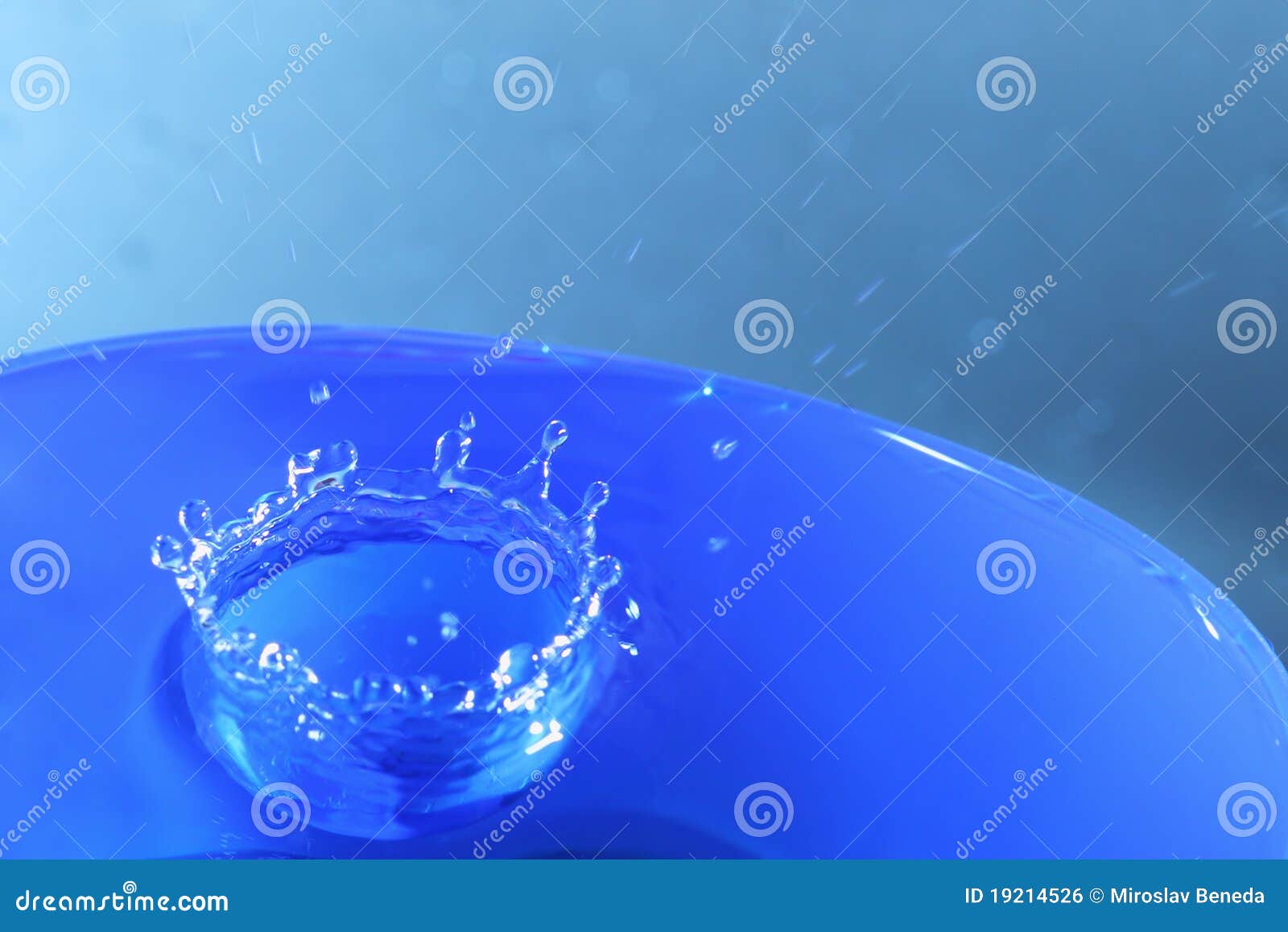 Blue water drop stock photo. Image of environment, concentric - 19214526