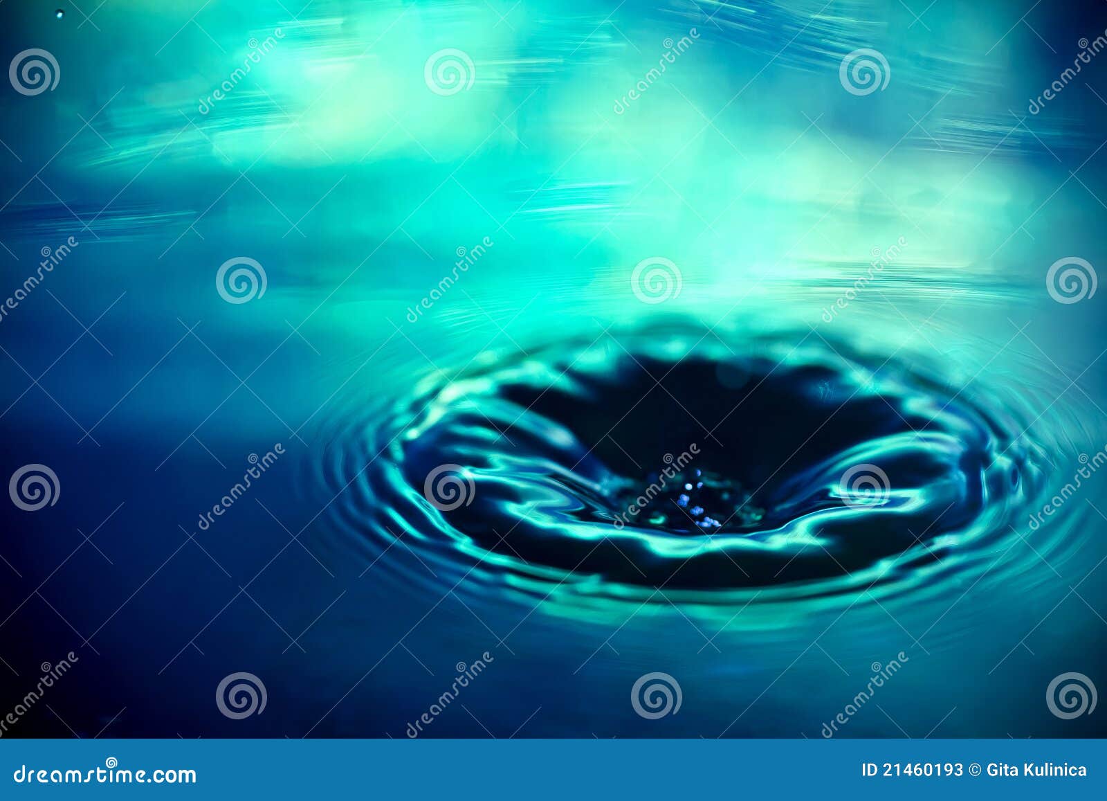 Blue water drop. stock image. Image of bubble, concept - 21460193