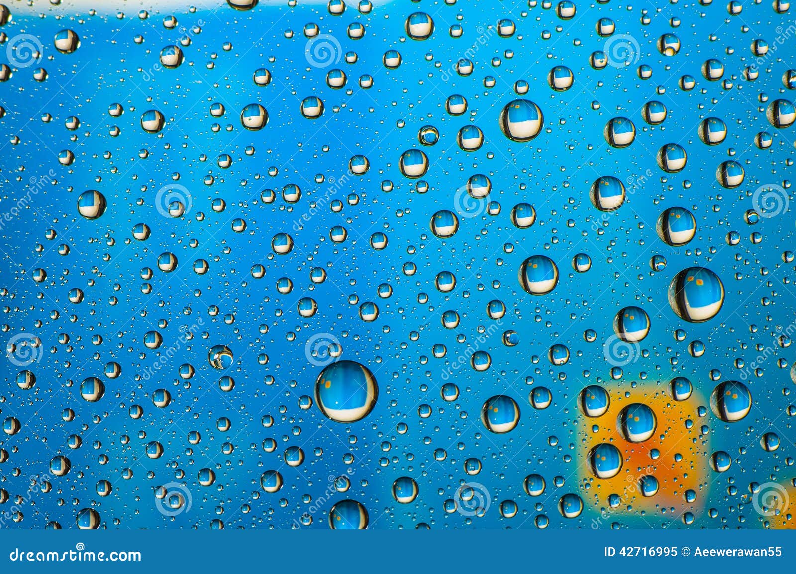 Blue water drop stock image. Image of abstract, clear - 42716995