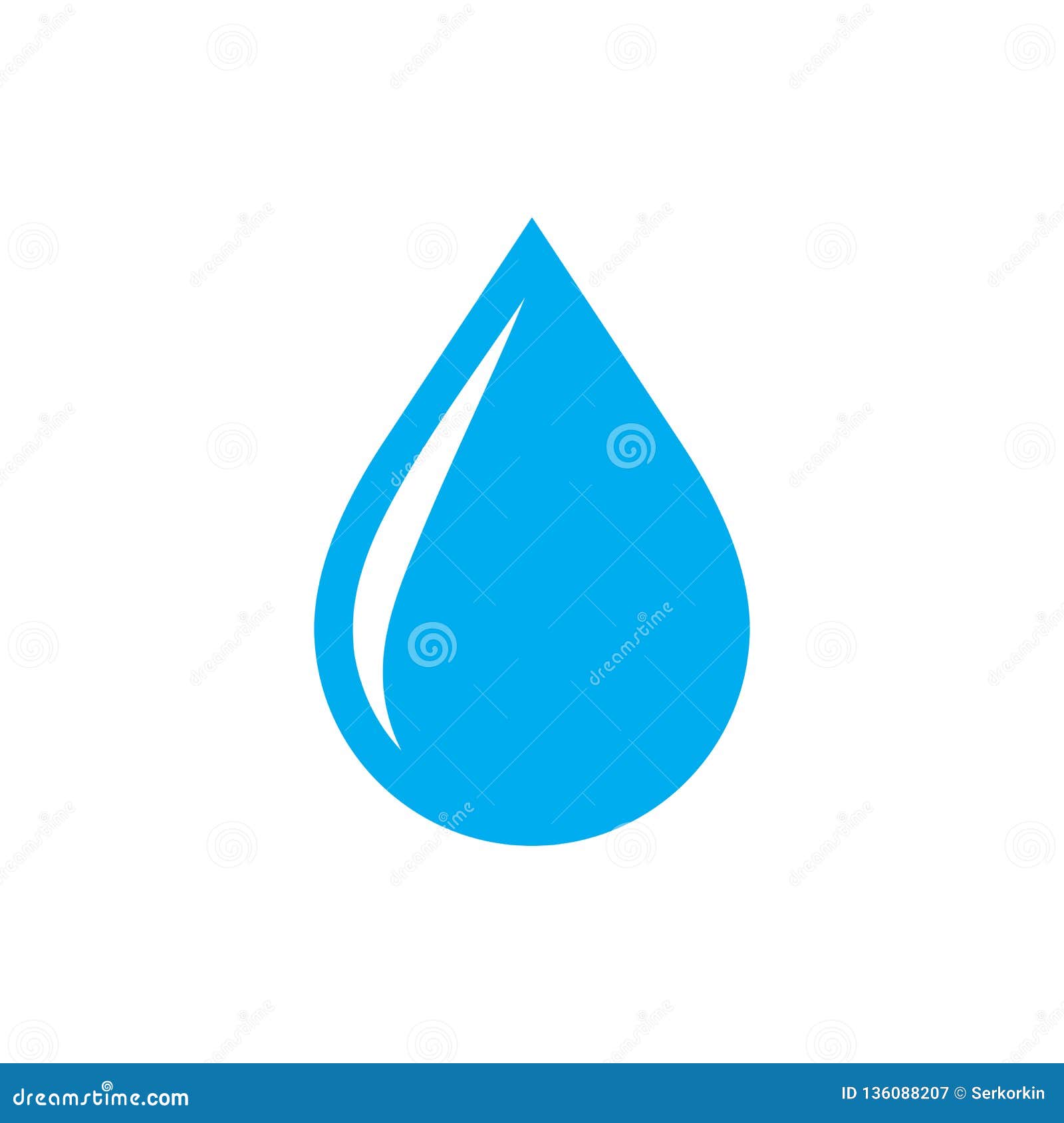Blue Water Drop - Icon on White Background Vector Illustration for ...
