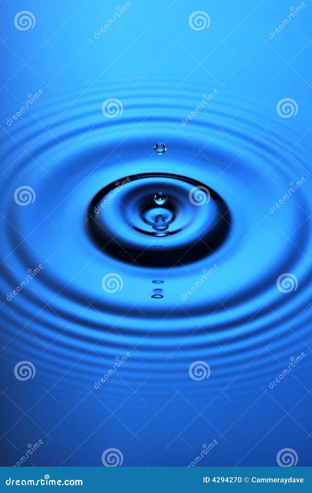 Blue Water Drop Ripple stock photo. Image of ocean, clear - 4294270