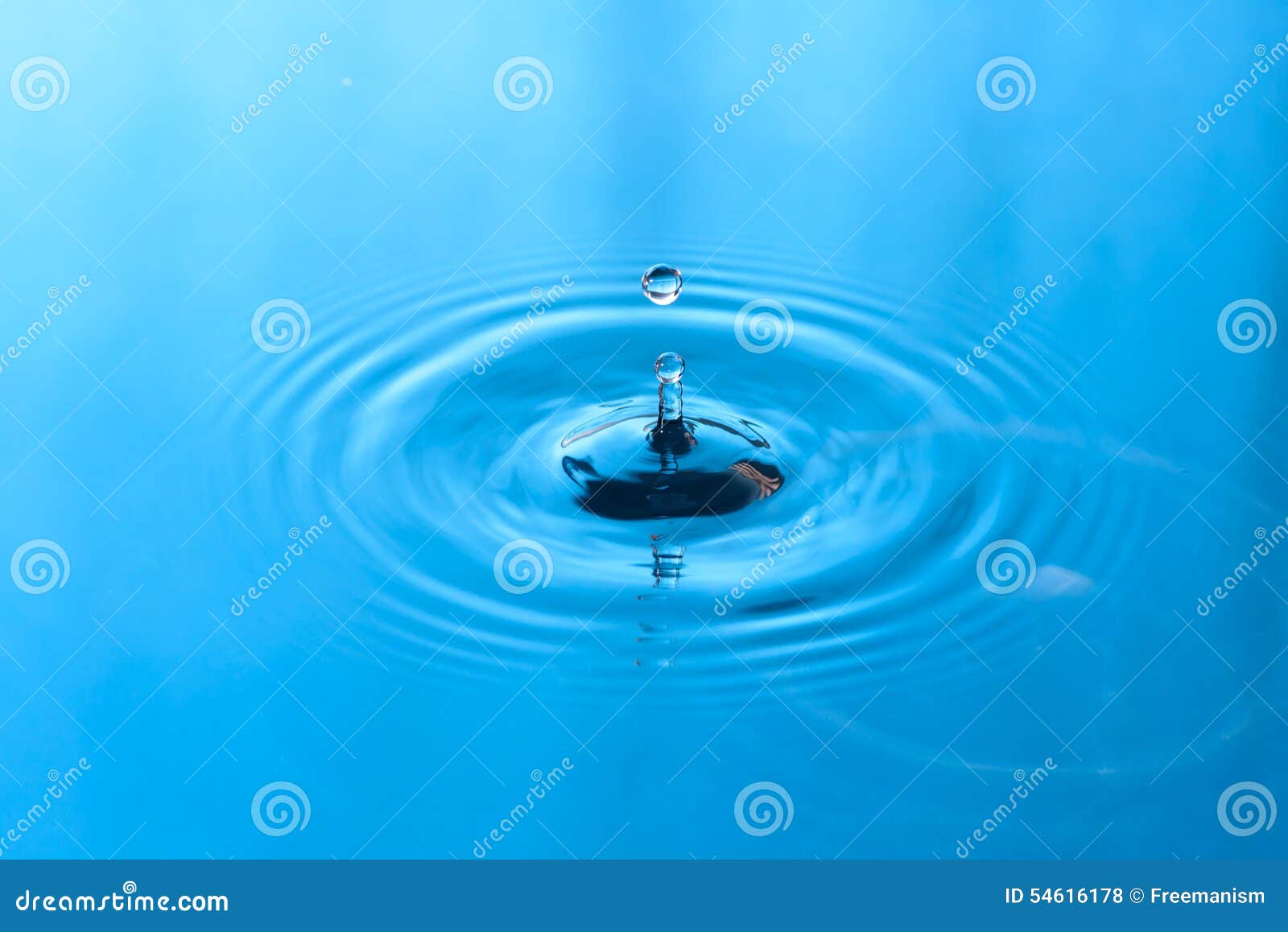 Blue Water Drop and Splash Background Stock Photo - Image of rain ...