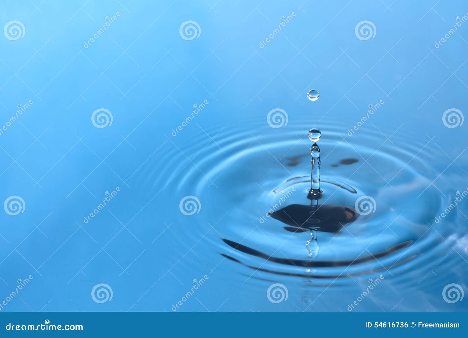 Blue Water Drop and Splash Background Stock Photo - Image of blue ...