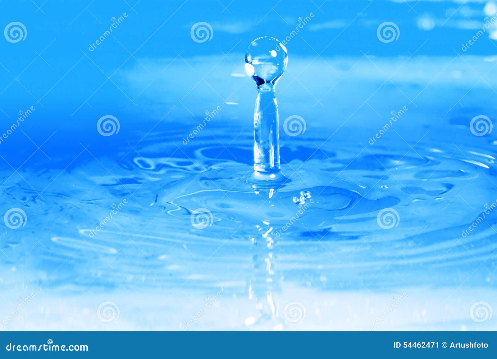 Blue water drop, splash stock image. Image of bubble - 54462471