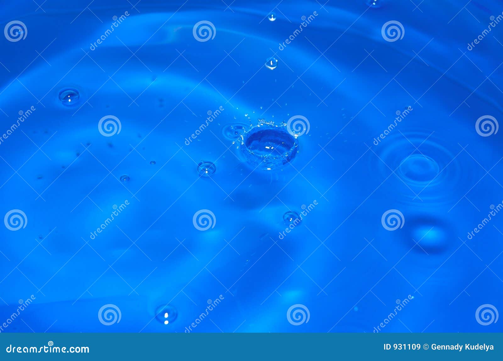 Blue water droplets stock image. Image of nature, clear - 931109