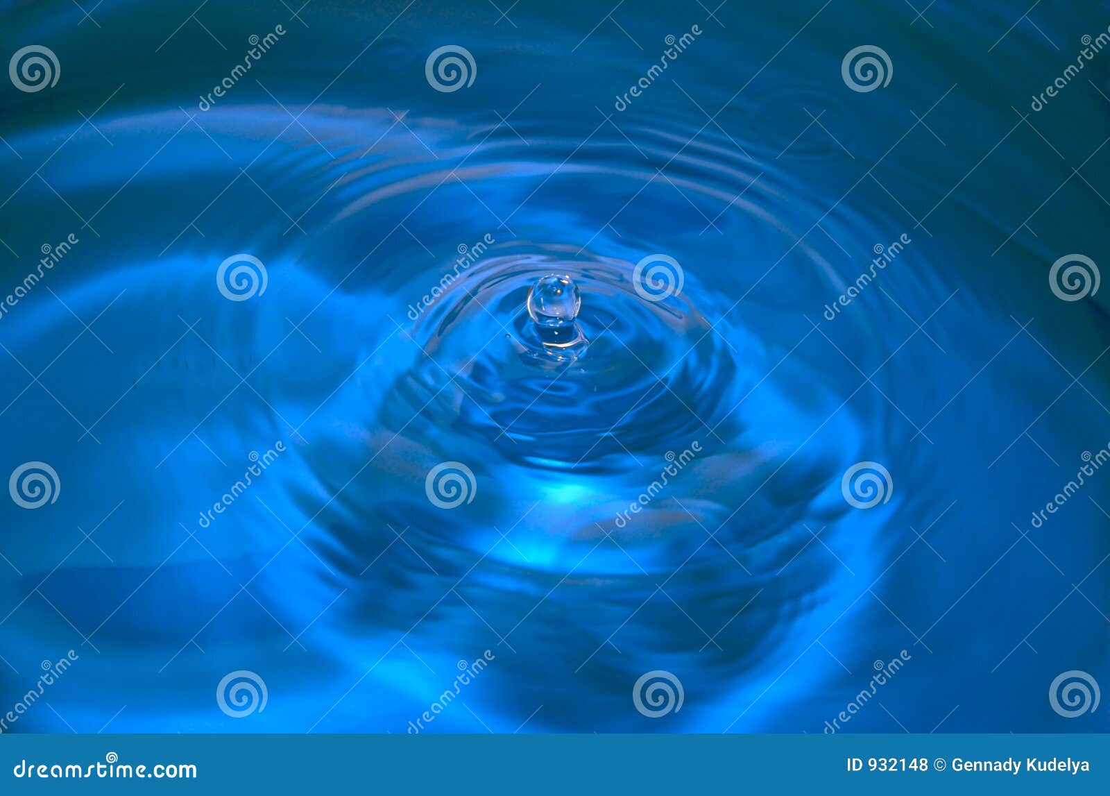 Blue water droplets stock photo. Image of pour, light, blue - 932148