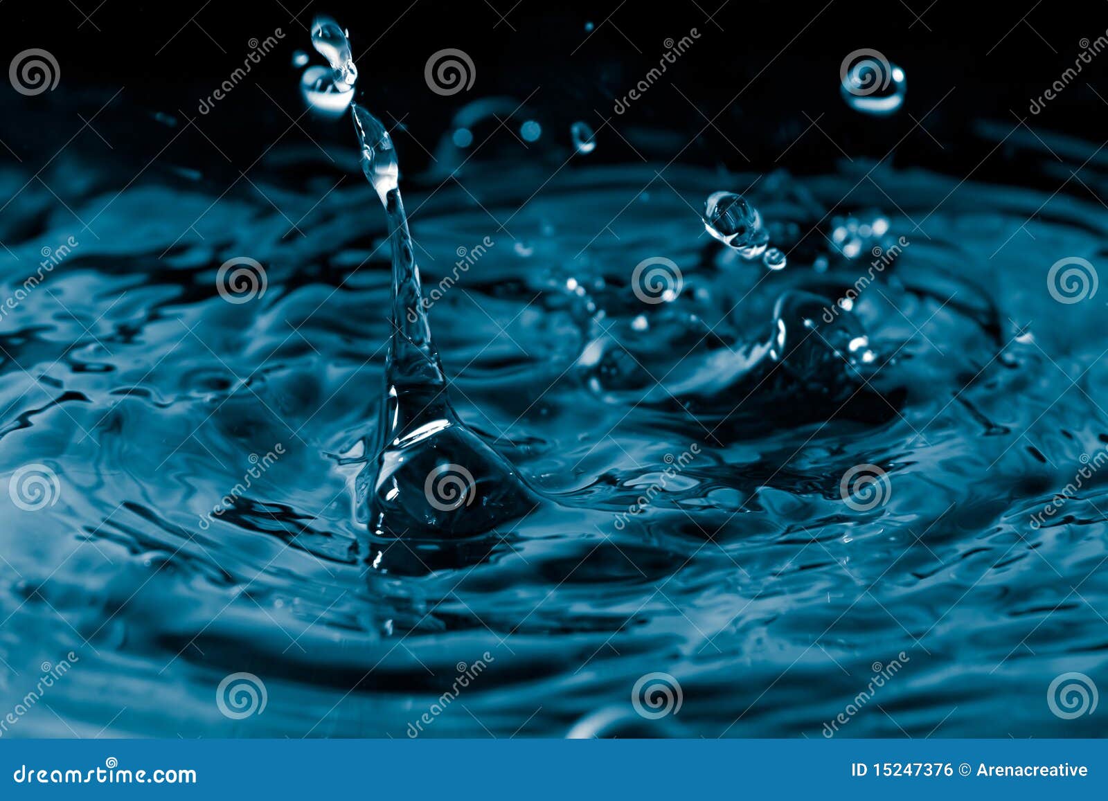 Blue Water Droplets Splash stock photo. Image of drink - 15247376