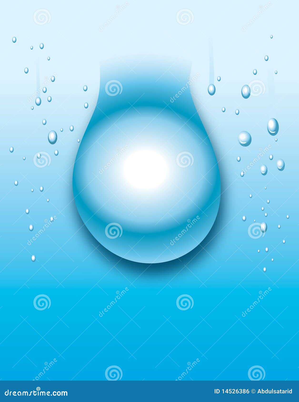 Blue water drops stock illustration. Illustration of nature - 14526386