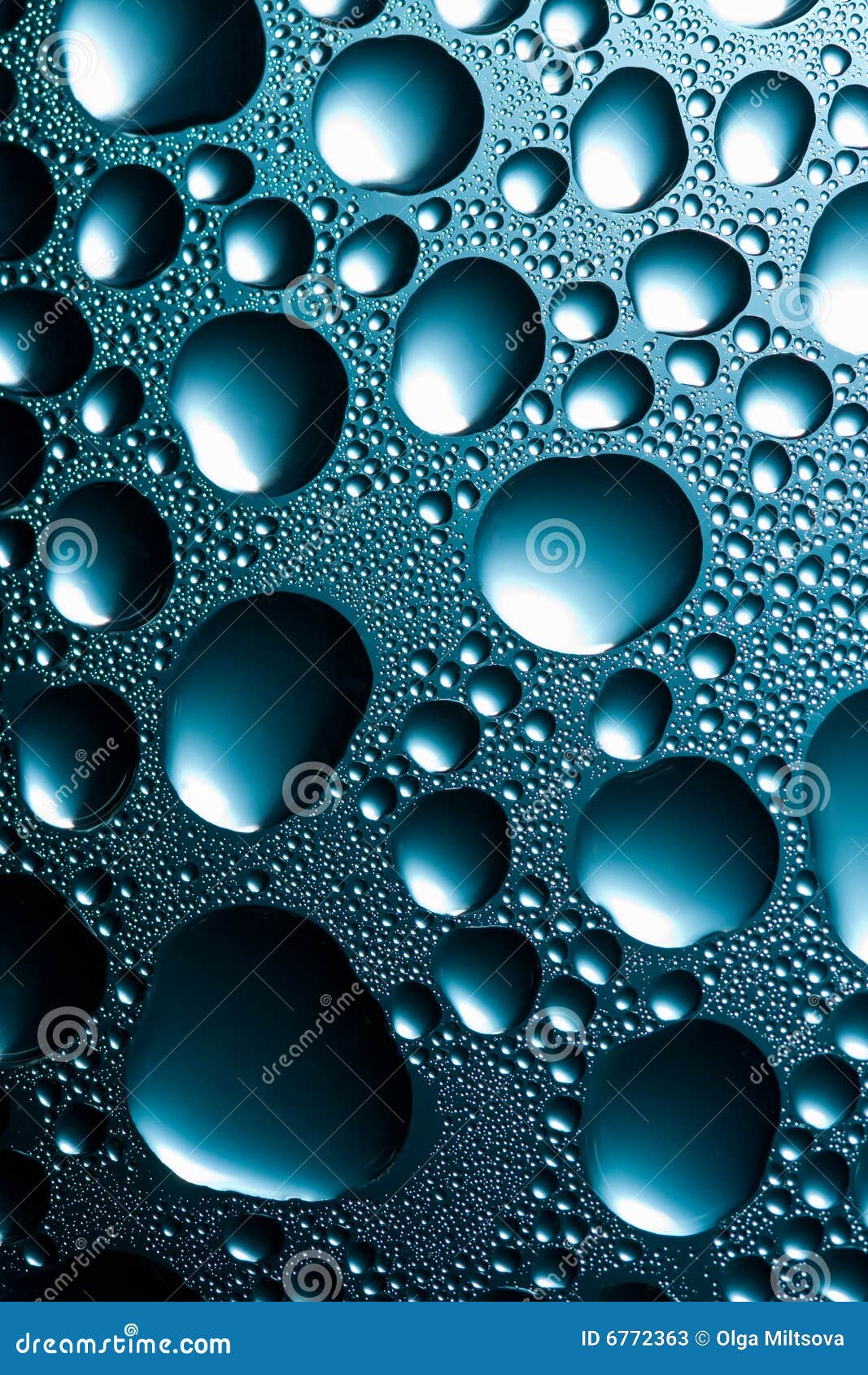 Blue water drops stock image. Image of environment, closeup - 6772363