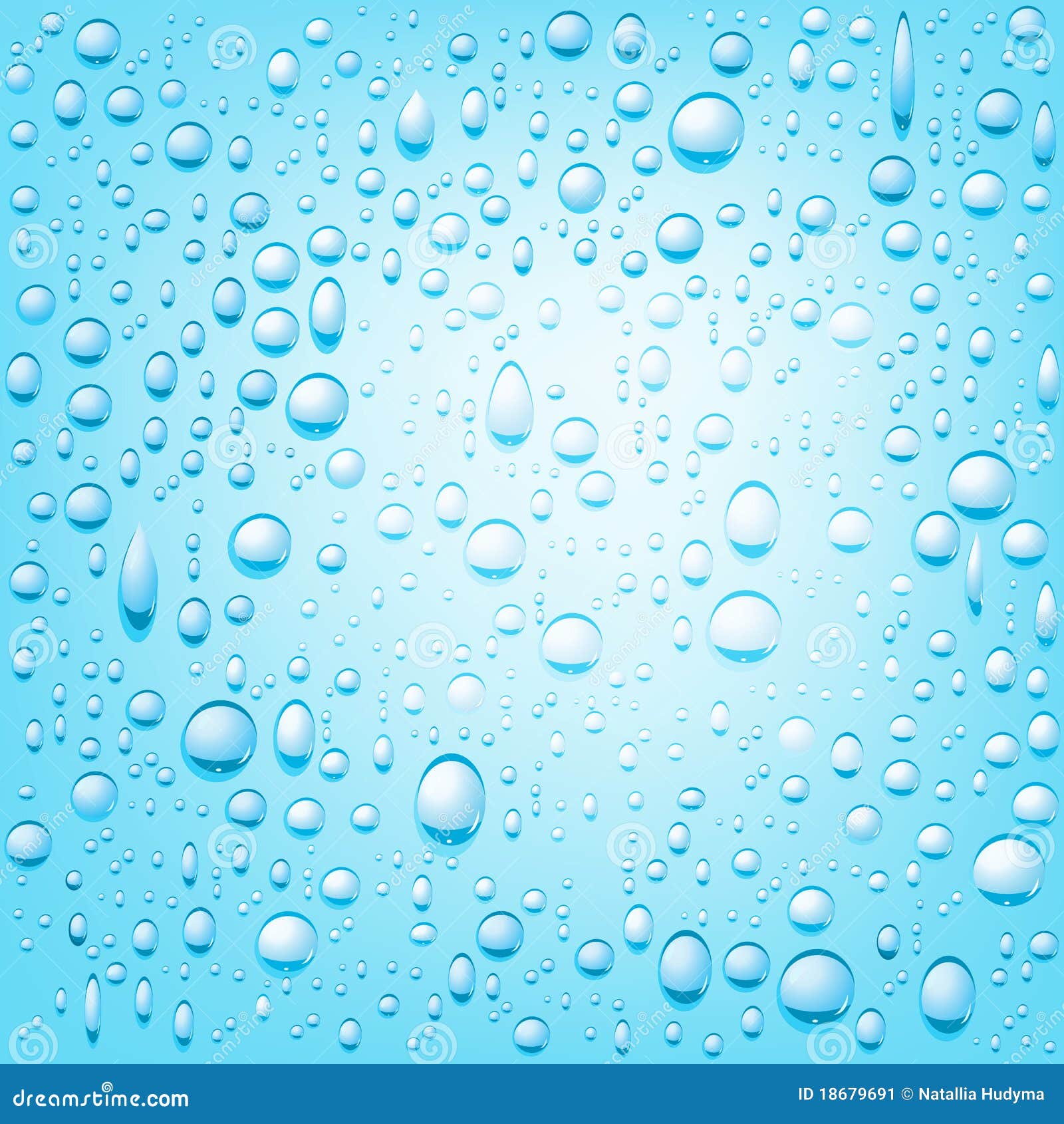 Blue Water Drops Background. Stock Image - Image: 18679691