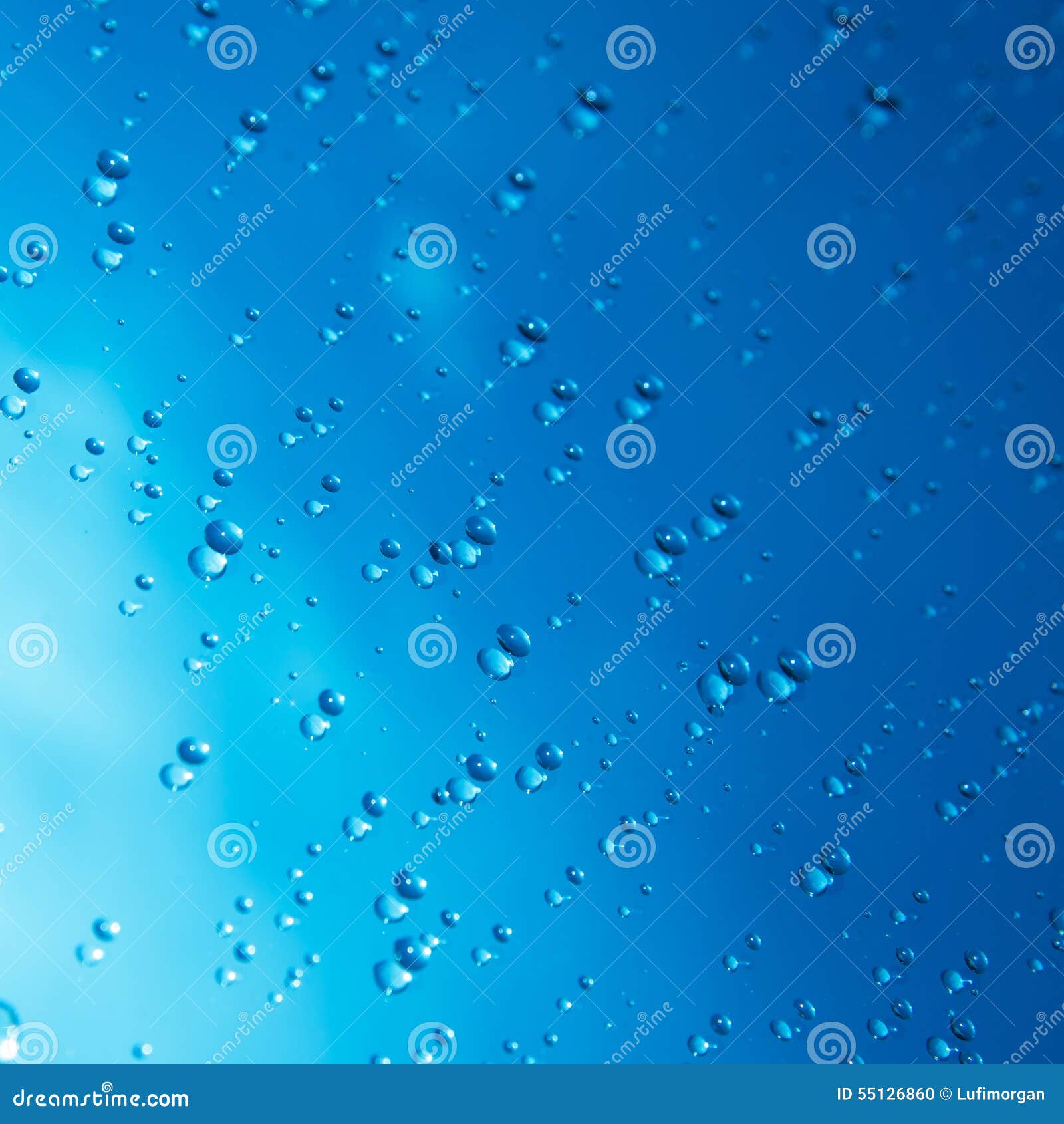 Blue Water Drops Background Stock Photo - Image of environment ...