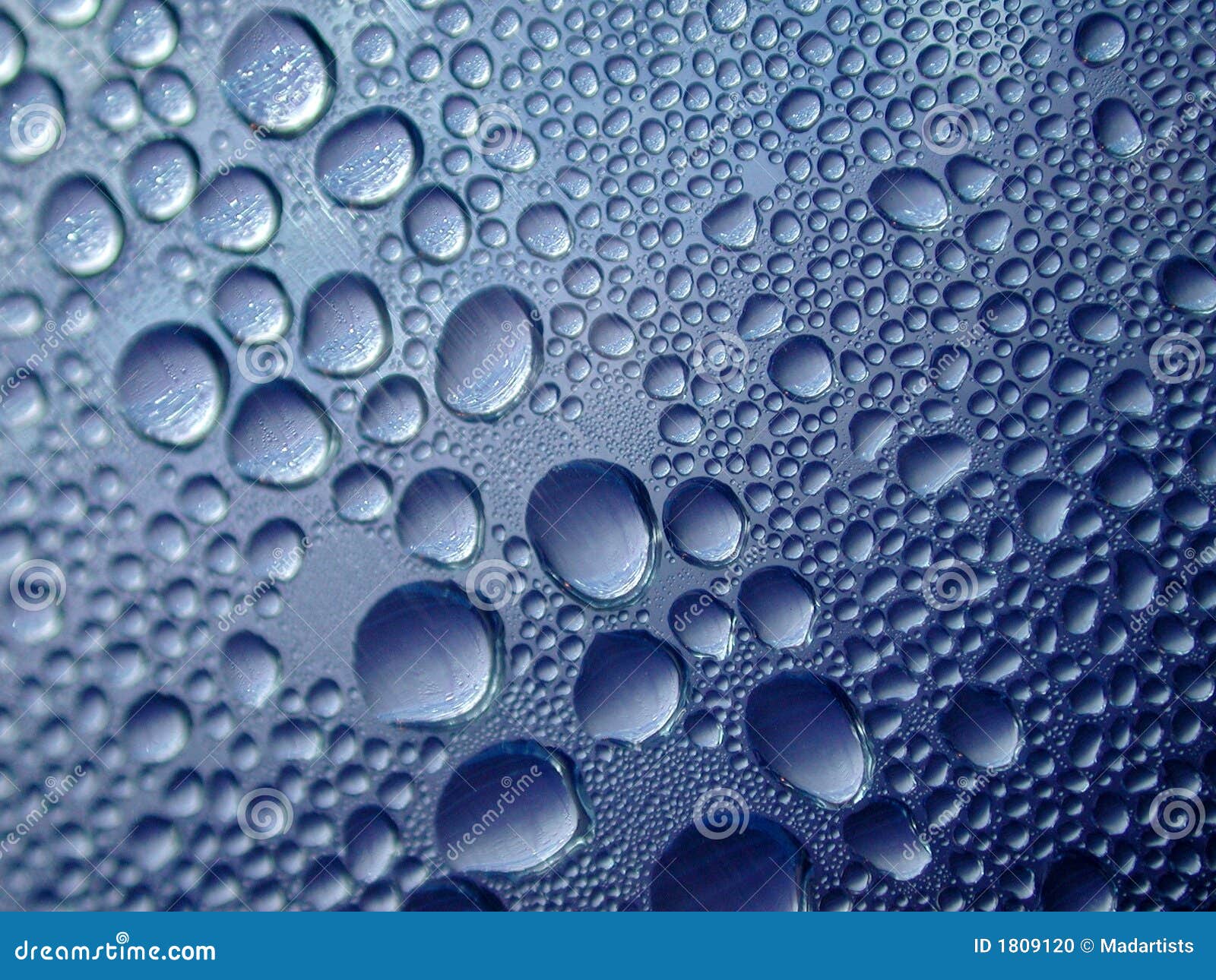 Blue Water Drops Condensation Stock Photo - Image of creative, artistic ...