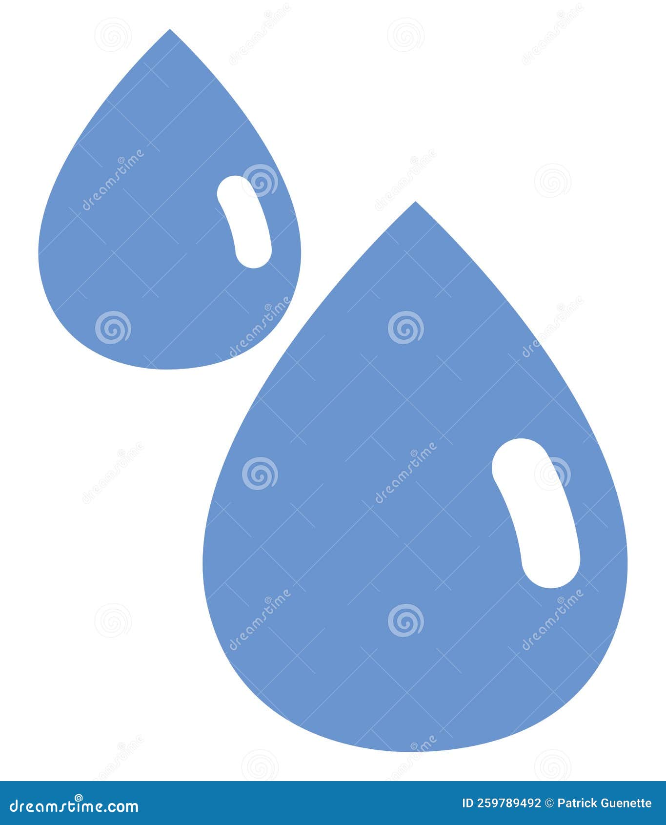 Blue Water Drops, Icon Icon Stock Vector - Illustration of flowing ...