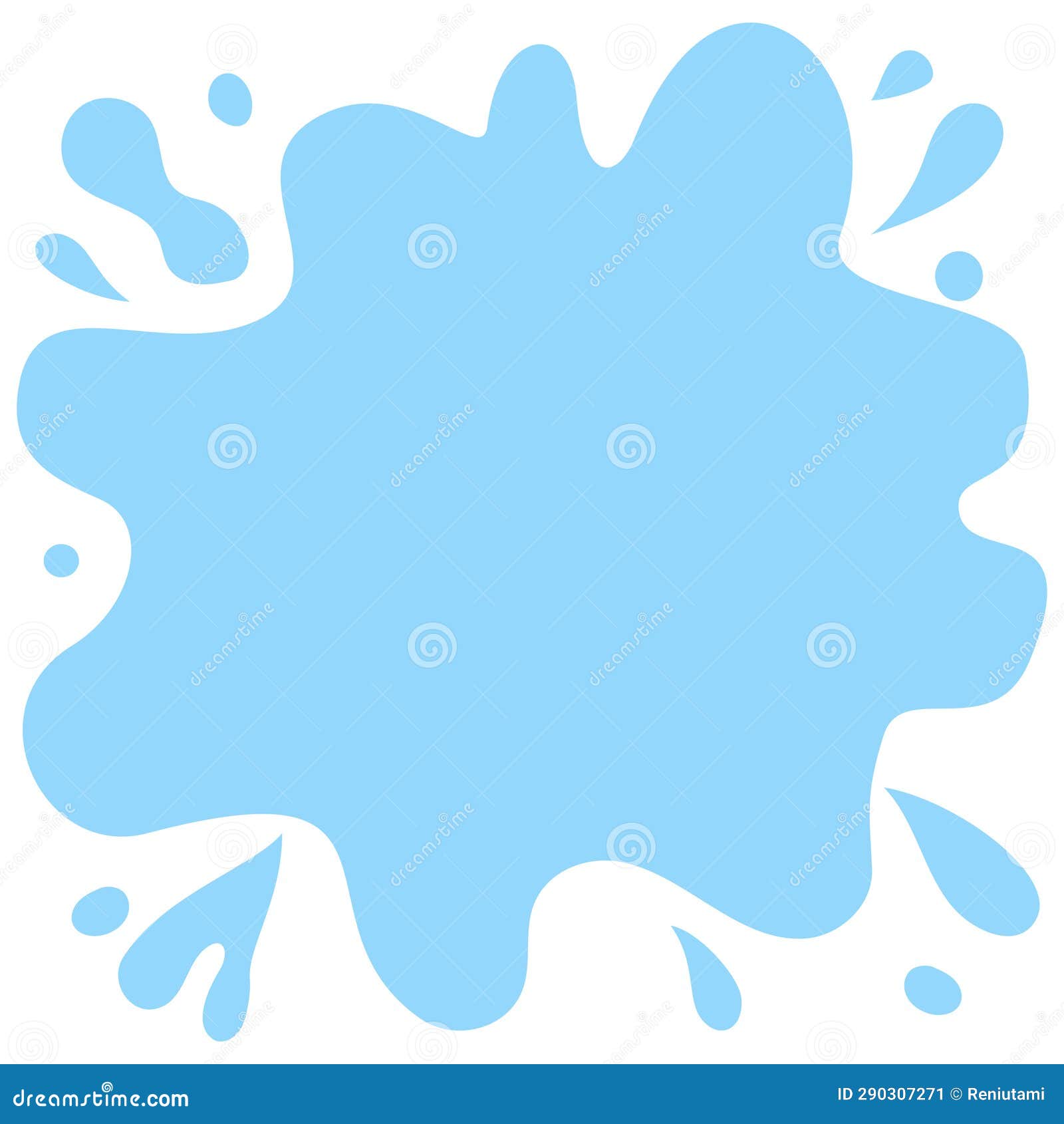 Blue Water Drops Splash Blob Illustration Vector Art Stock Illustration ...