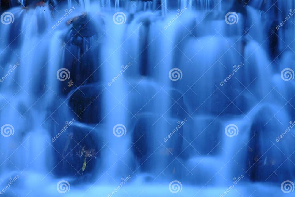 Blue water fall stock image. Image of aqua, harmony, waterfall - 6863201