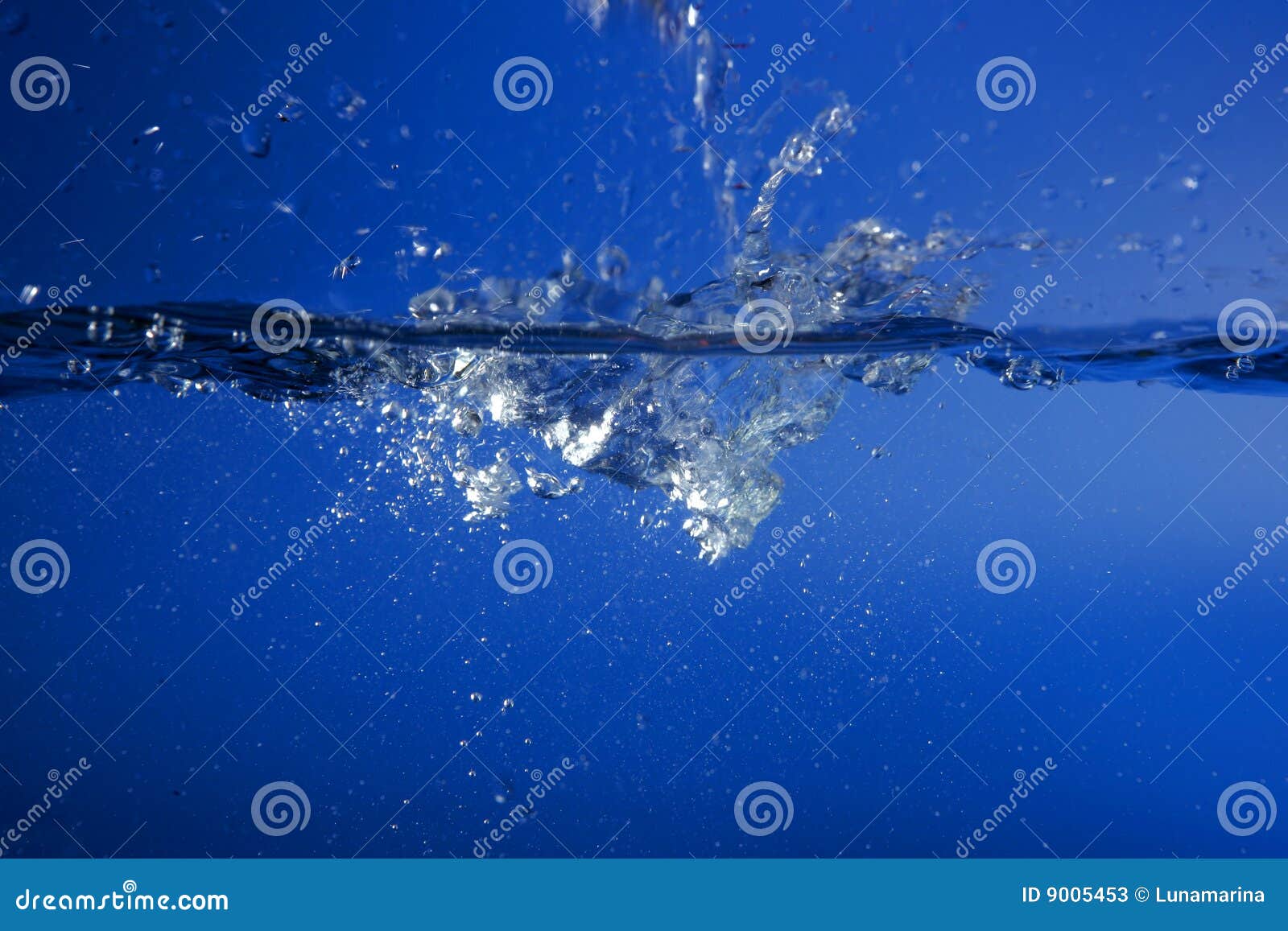 Blue Water Falling Like Splash Stock Image - Image of environment ...
