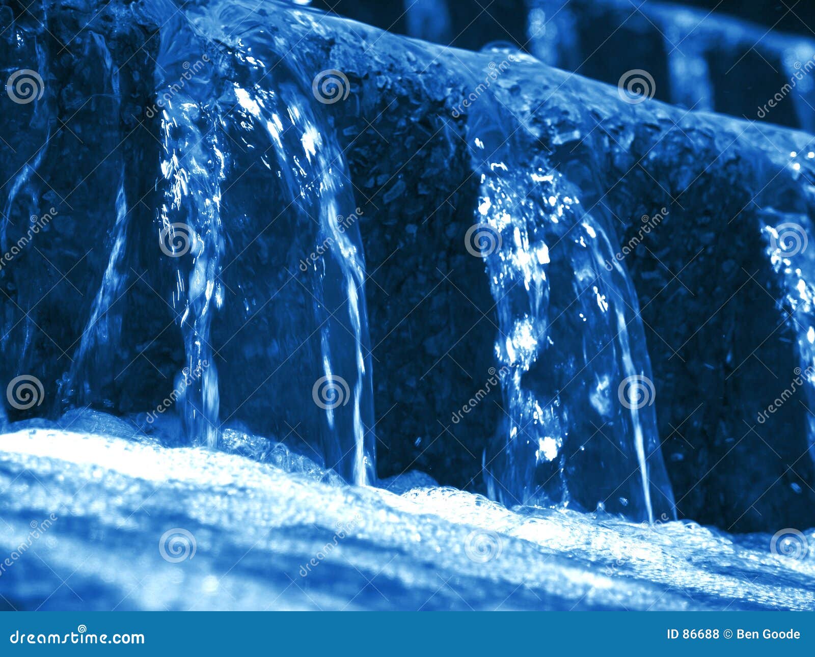 Blue Water Feature stock photo. Image of pour, artistic - 86688