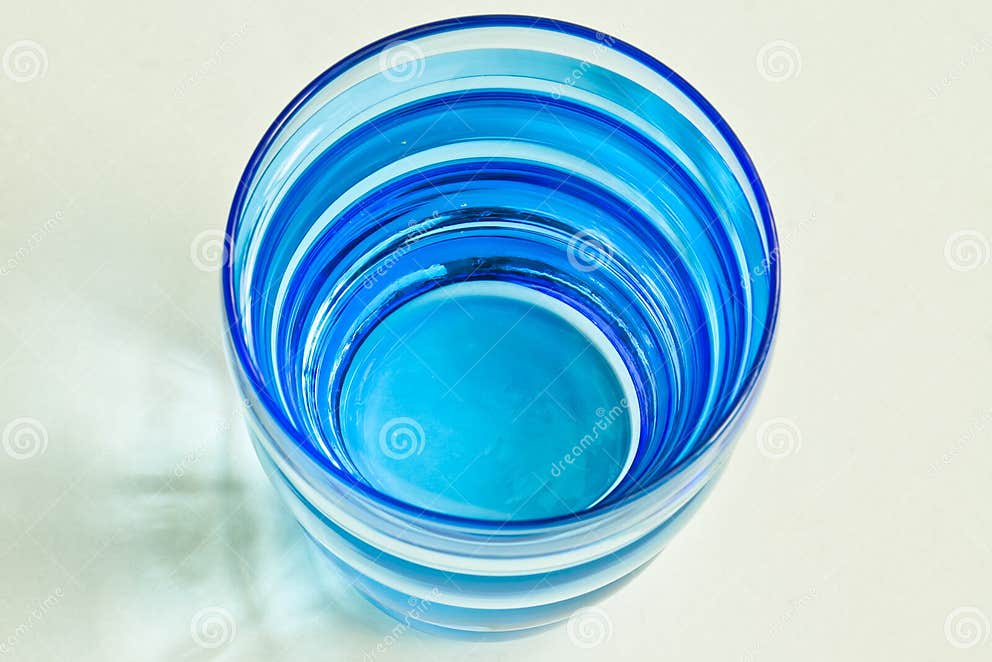 Blue Water Glass Stock Image Image Of Single Purity 48185833