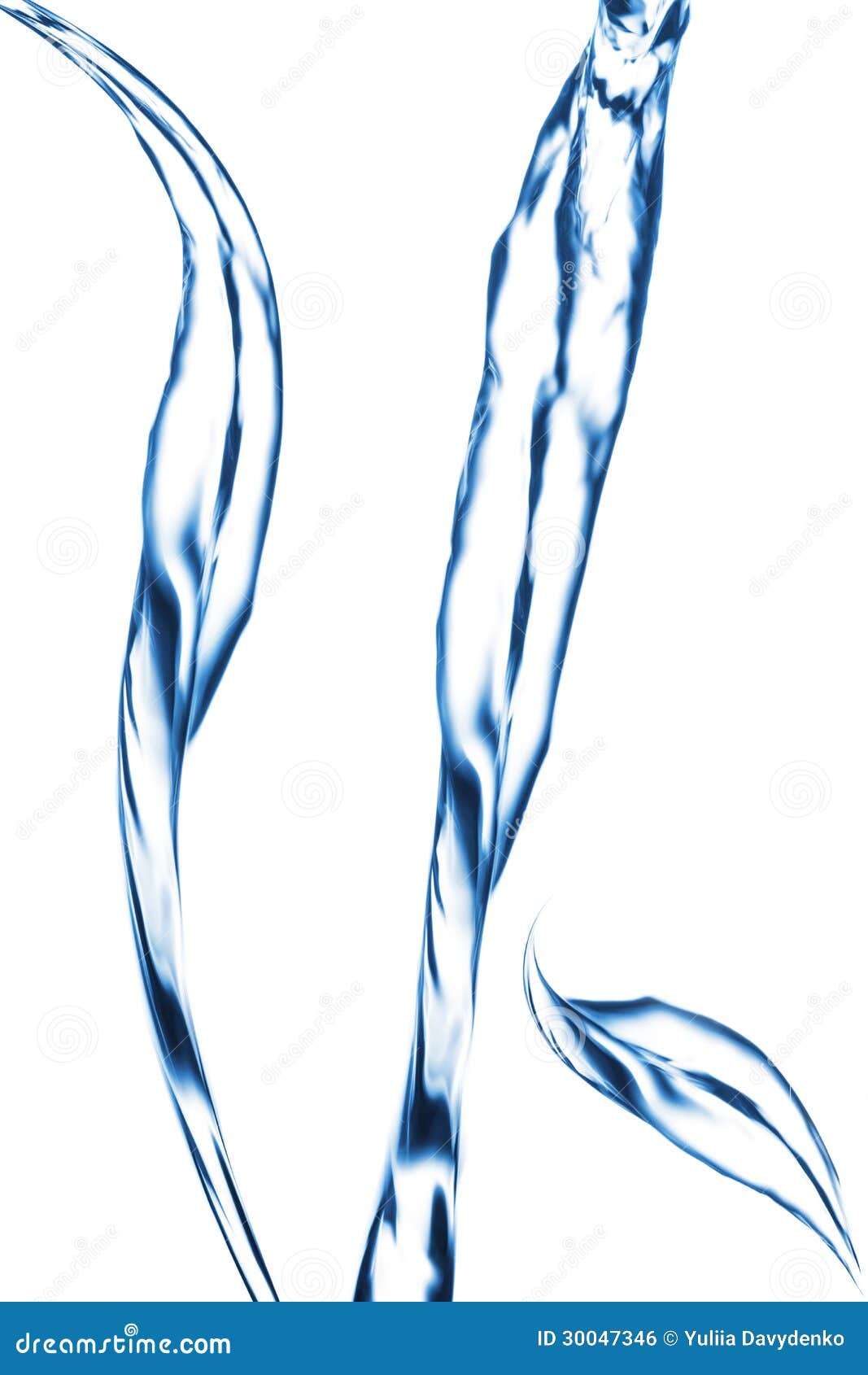 Blue water jet, splashing stock photo. Image of frozen - 30047346