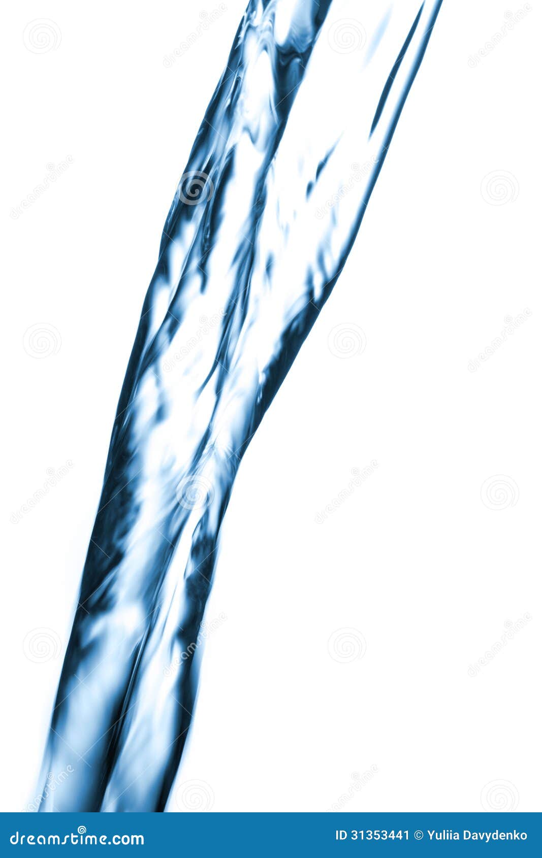 Blue water jet, splashing stock image. Image of movement - 31353441