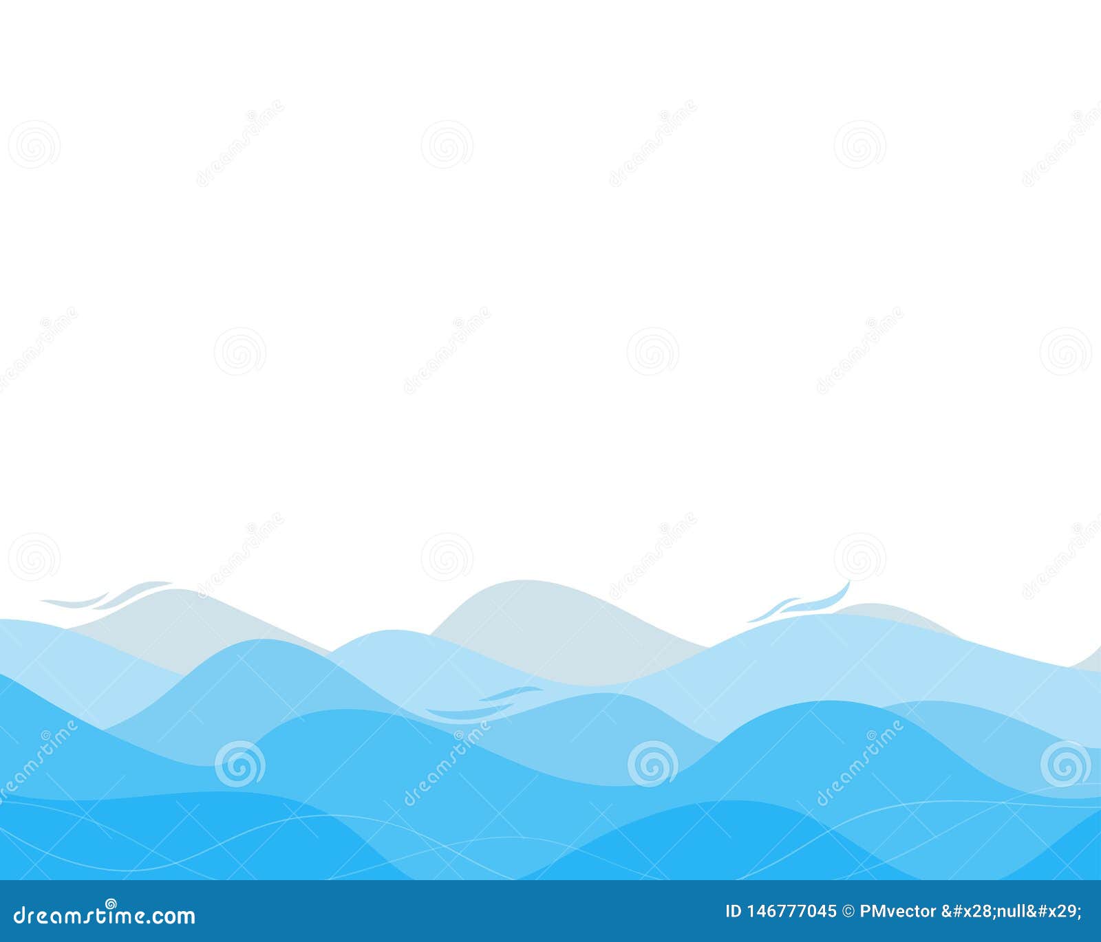 Blue Water Line Wave Abstract Background Vector Stock Illustration ...