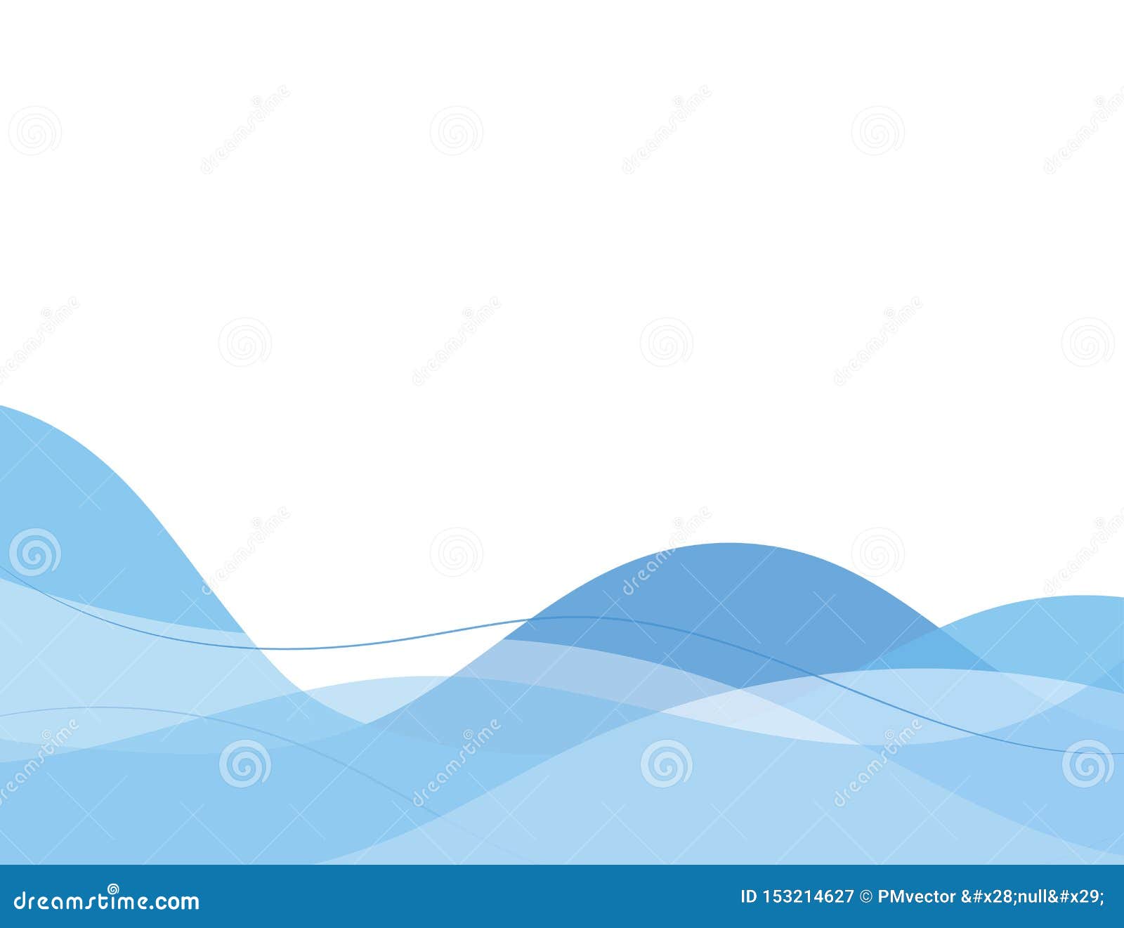 Blue Water Line Wave Concept Abstract Background Vector Stock ...