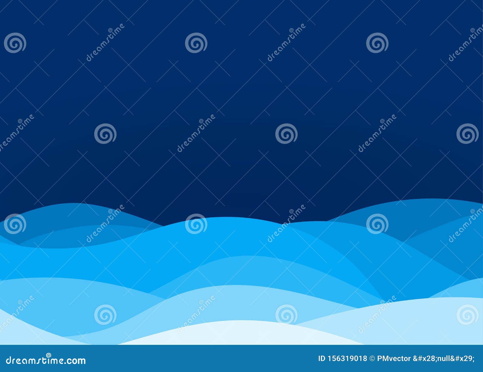 Blue Water Line Wave Vector Abstract Background Stock Illustration ...